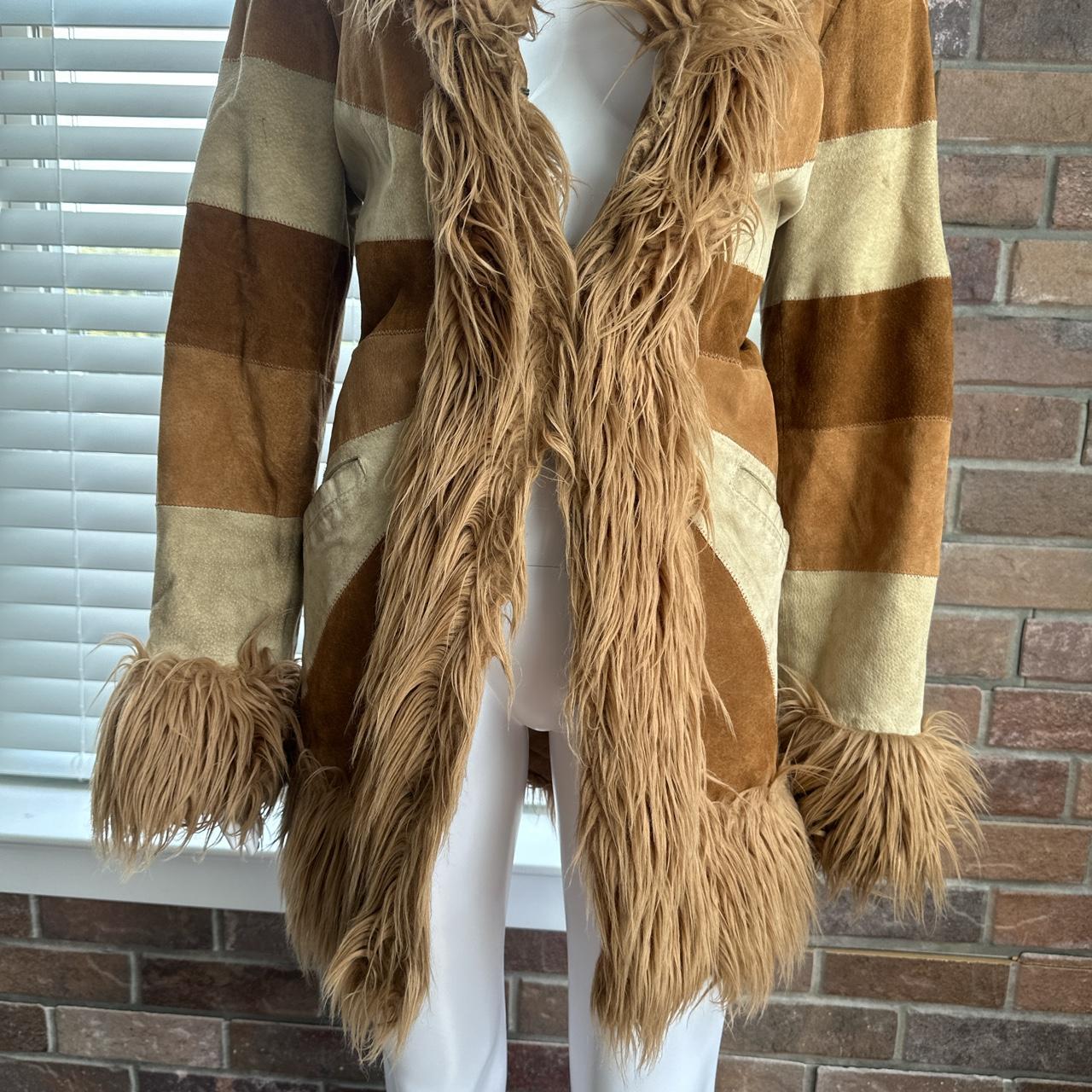 amazing vintage penny lane leather suede and faux... | Depop