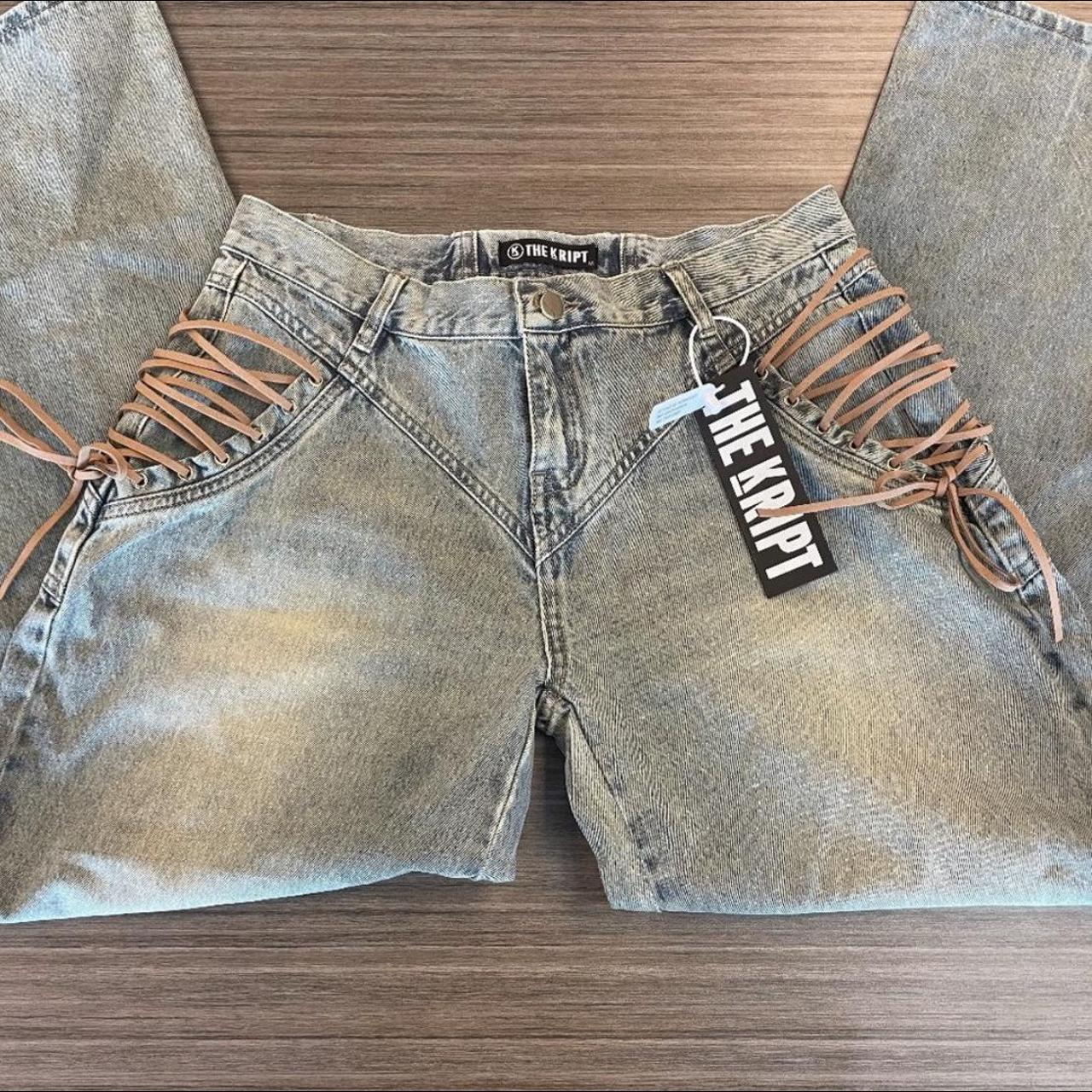 THE KRIPT REGAN JEANS Stone wash baggy wide leg... - Depop