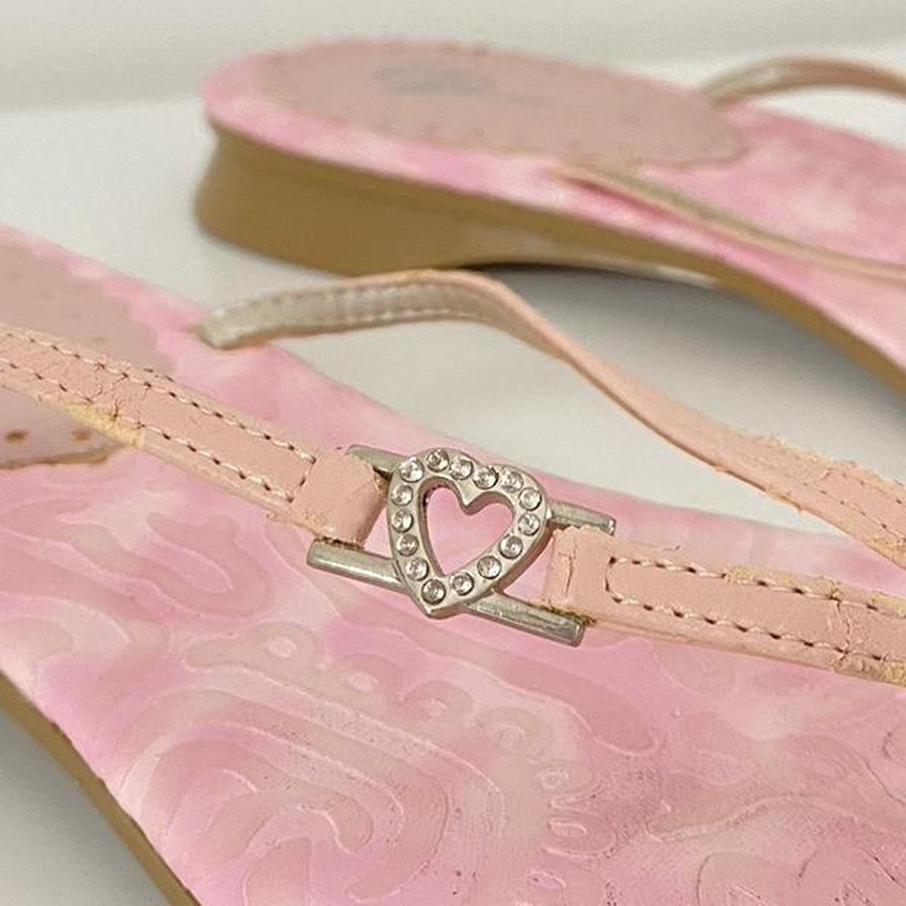 💕y2k heart pink slides 💕 size 39EU 6UK US8 real... - Depop