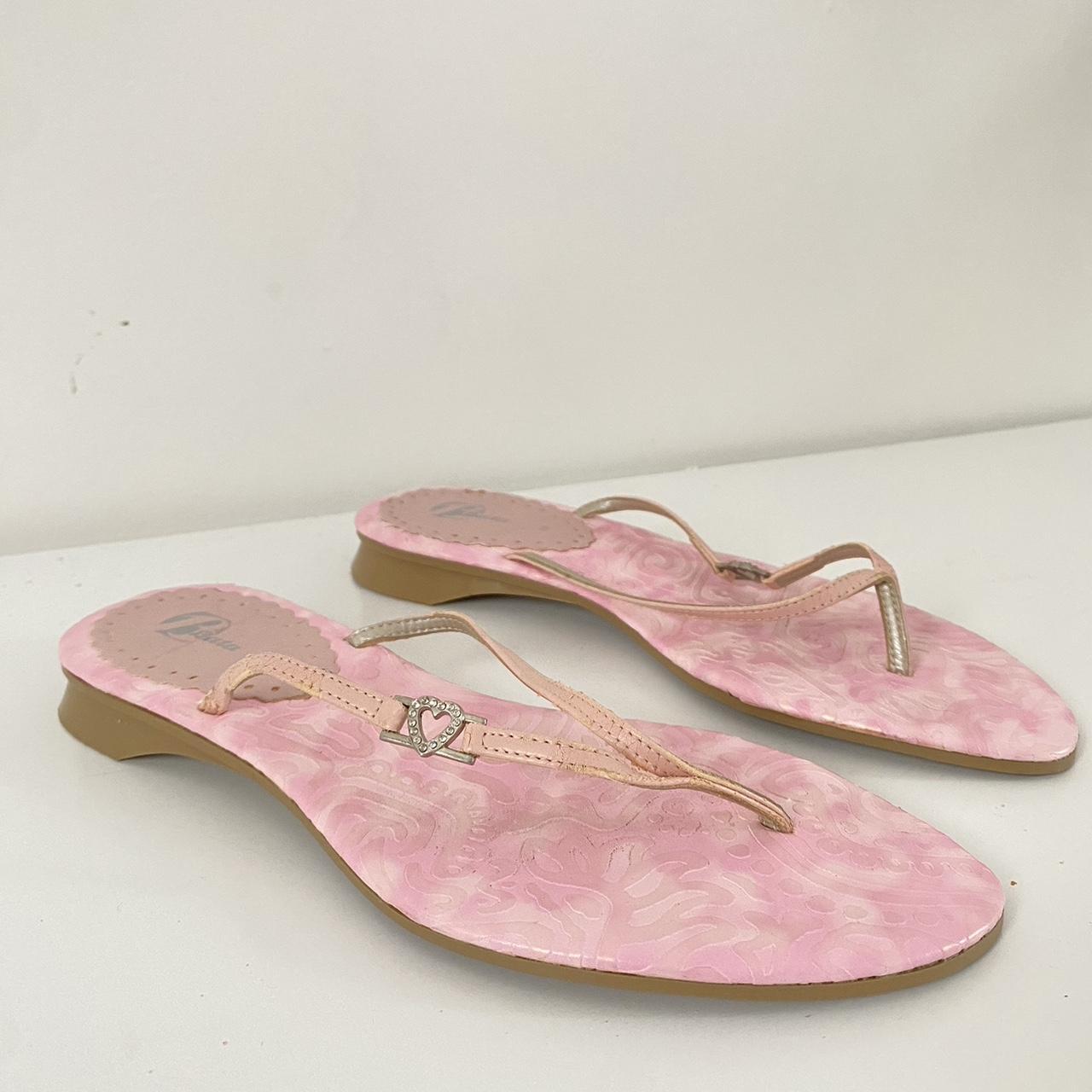 💕y2k heart pink slides 💕 size 39EU 6UK US8 real... - Depop