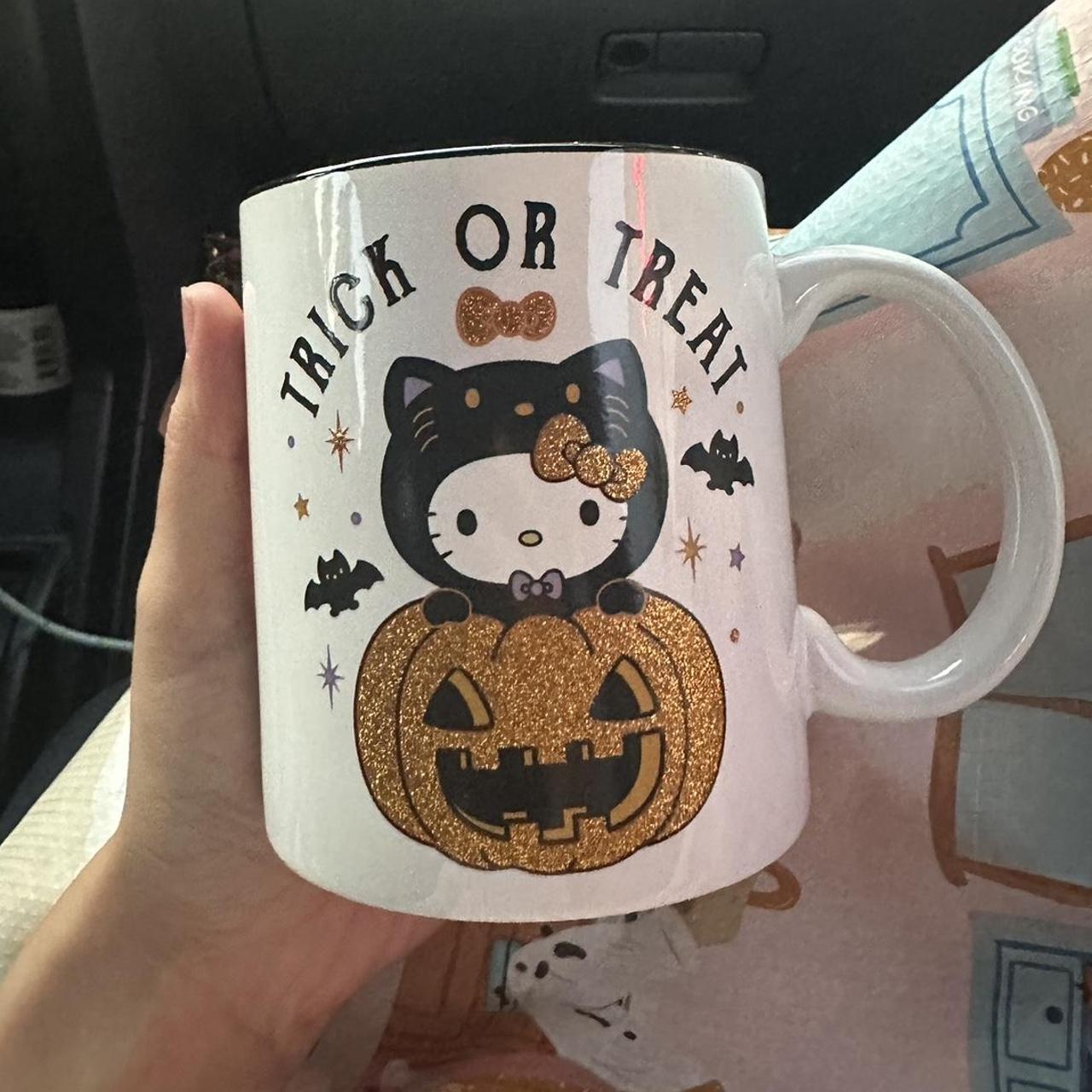 Halloween Hello Kitty Mug - Depop