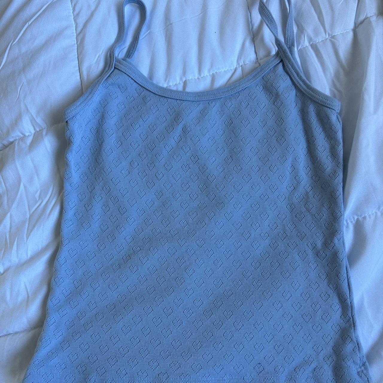 brandy heart tank in blue color #brandy... - Depop