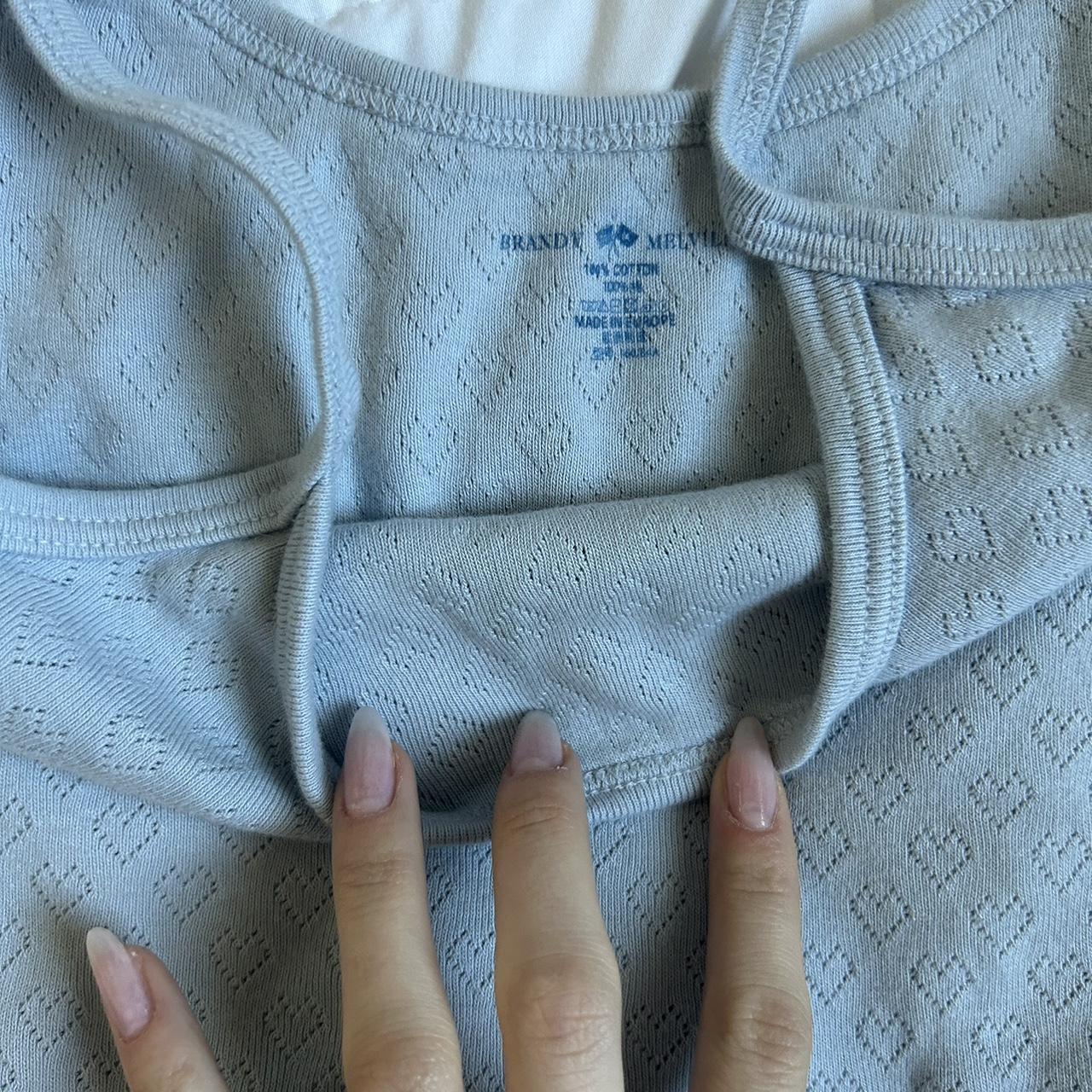 brandy heart tank in blue color #brandy... - Depop