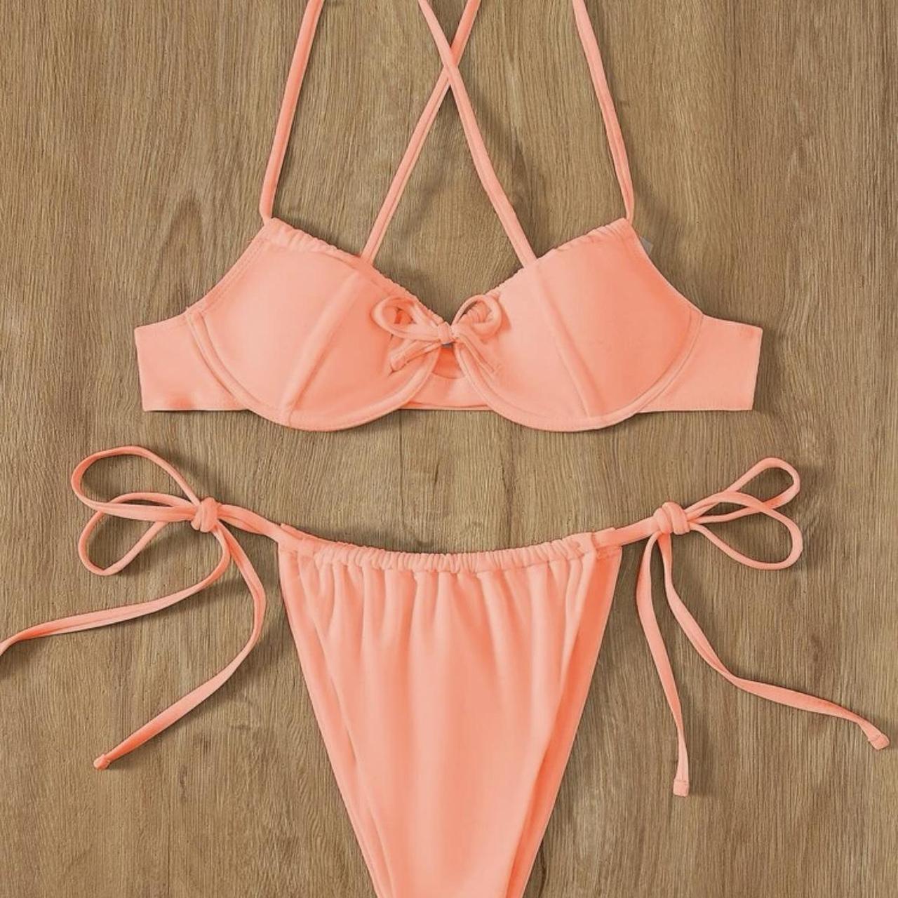 Brand new shein coral bikini size small #shein... - Depop