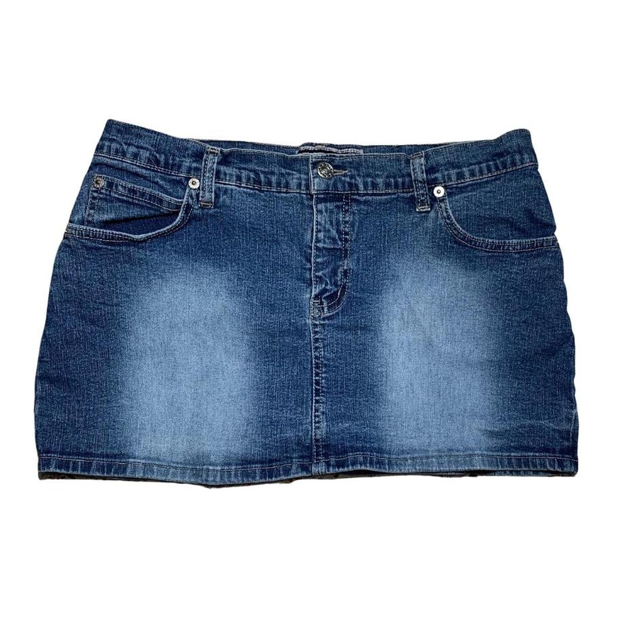 Rave R4R Jeans - Size 13 Y2k Denim Mini Skirt 👖 In... - Depop
