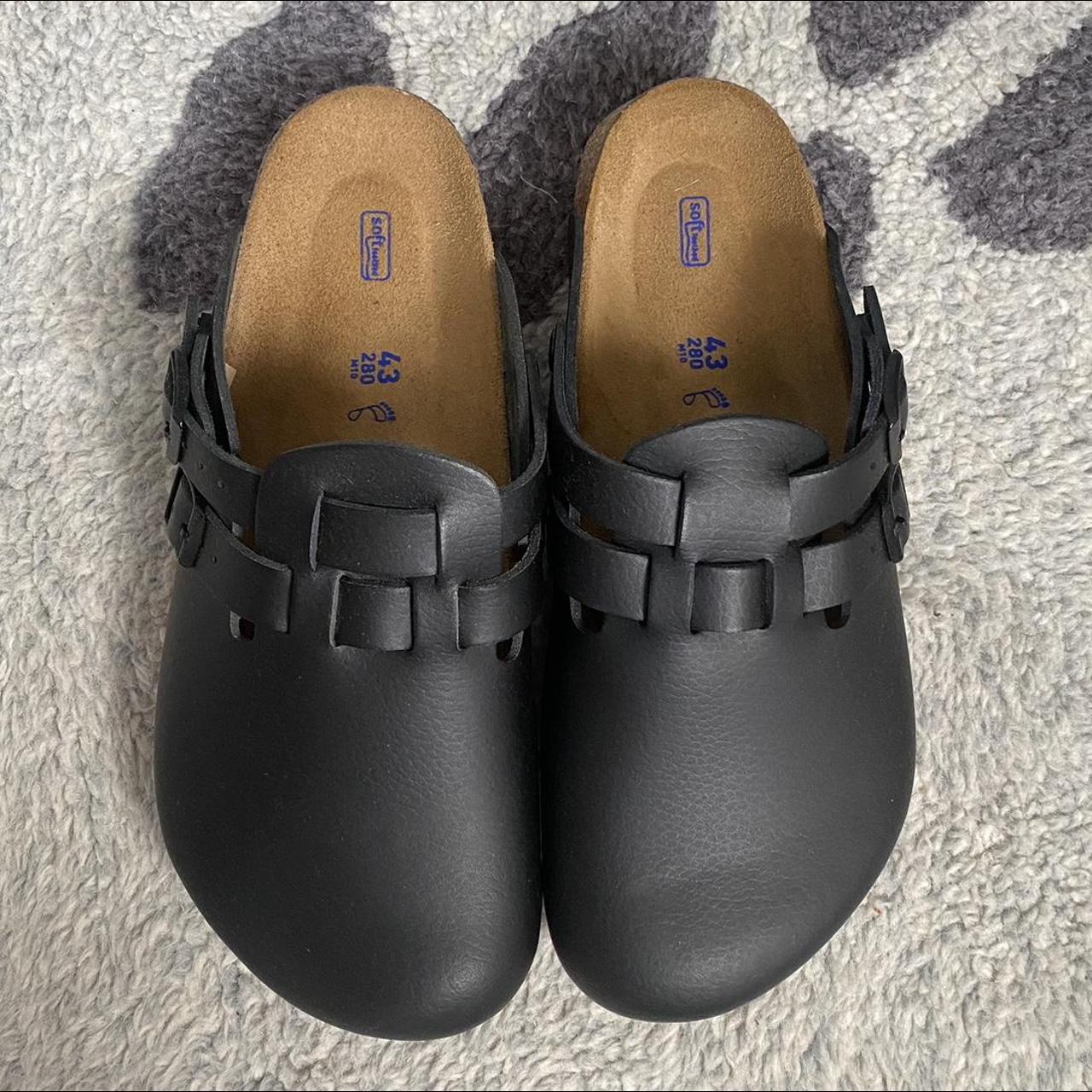 Birkenstock Kay SL Soft Footbed Black Leather with... - Depop