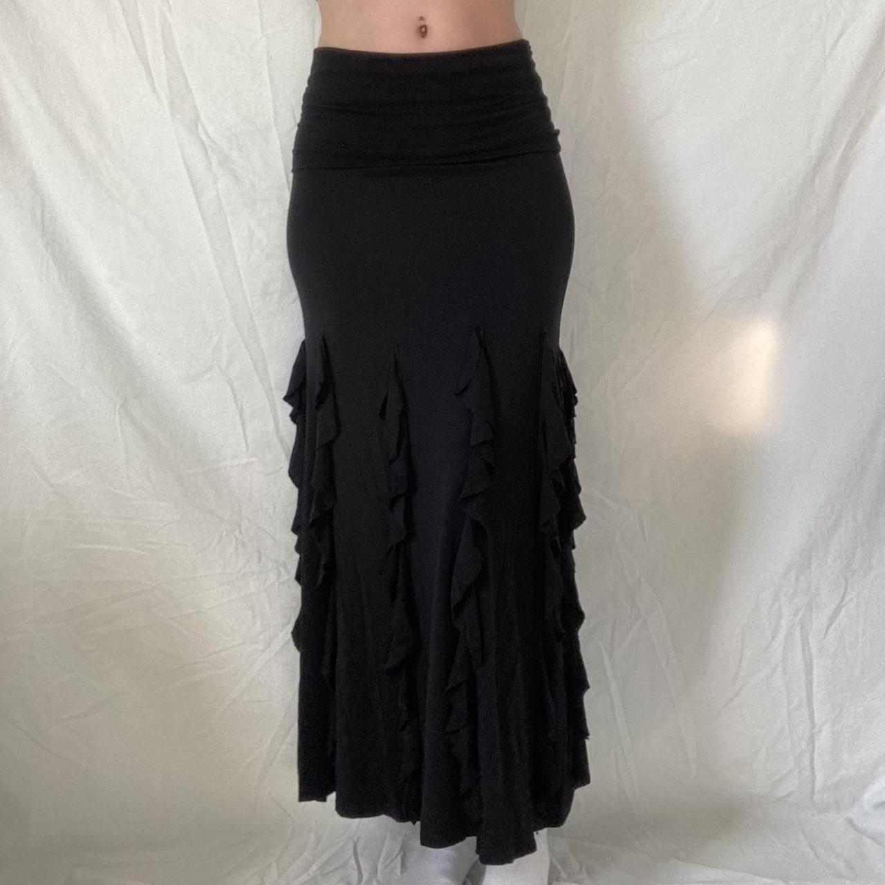 Absolutely stunning vintage ruffled maxi skirt, in... - Depop