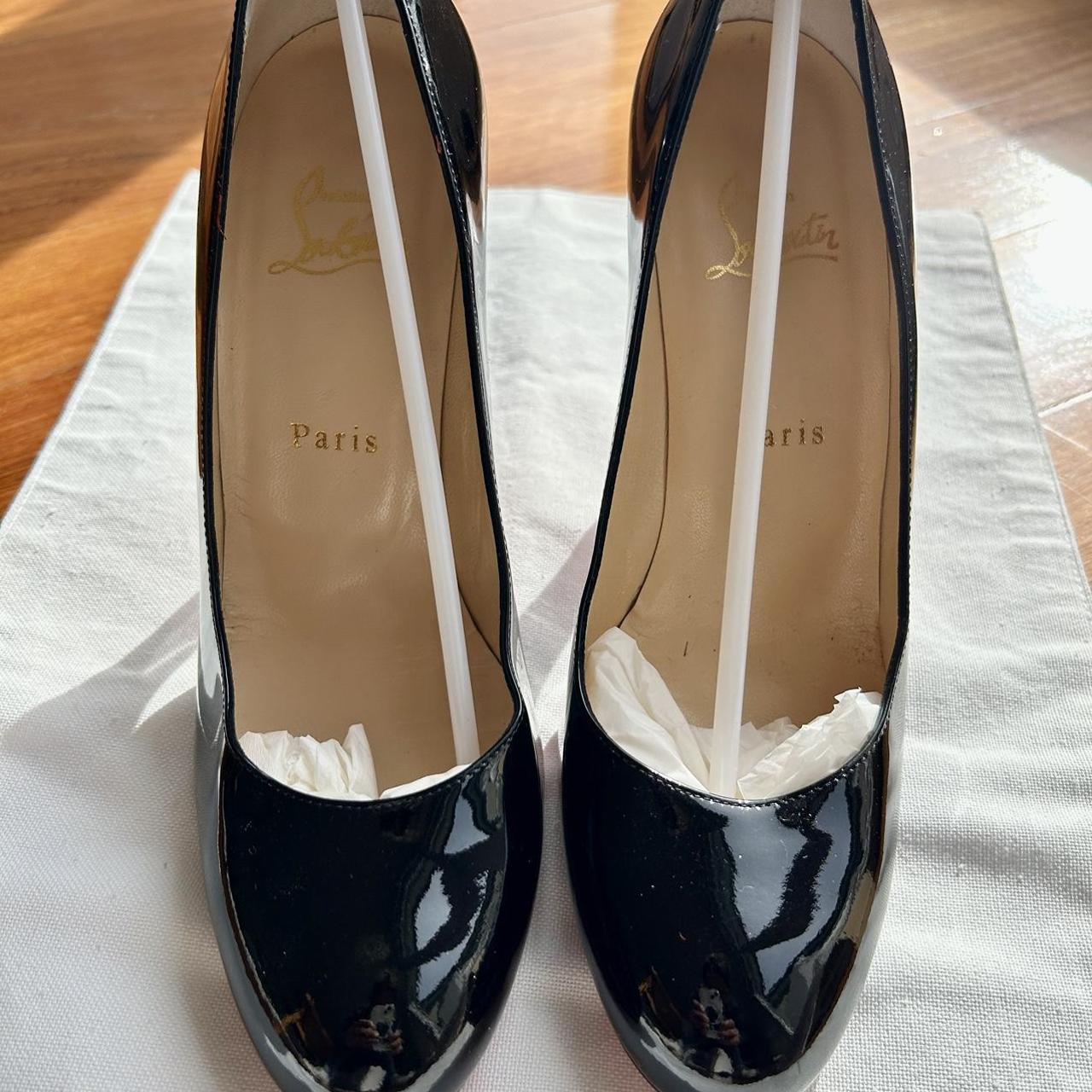 ‘Christian Louboutin’ authentic patent black pump,... - Depop