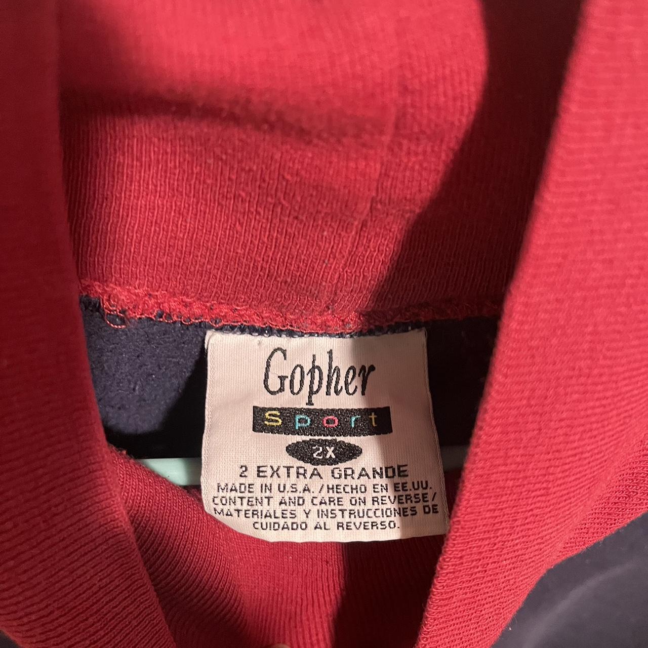 Gopher Sport Women's Navy and Red Sweatshirt | Depop