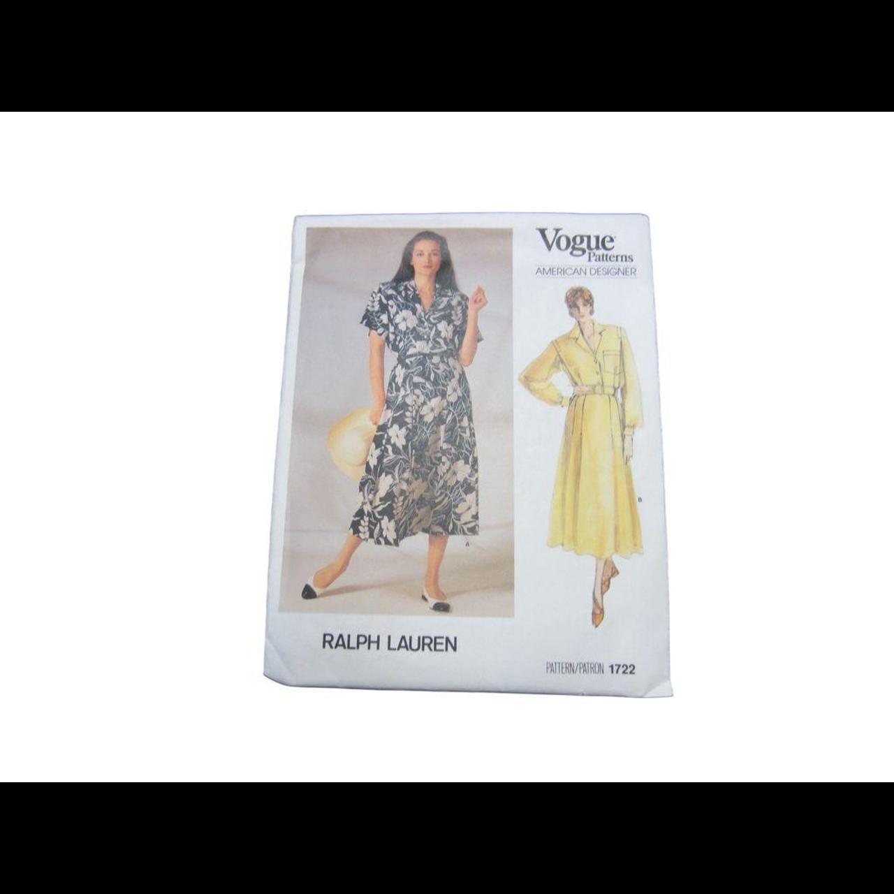 Vintage Vogue Patterns Ralph Lauren Sewing Pattern... - Depop