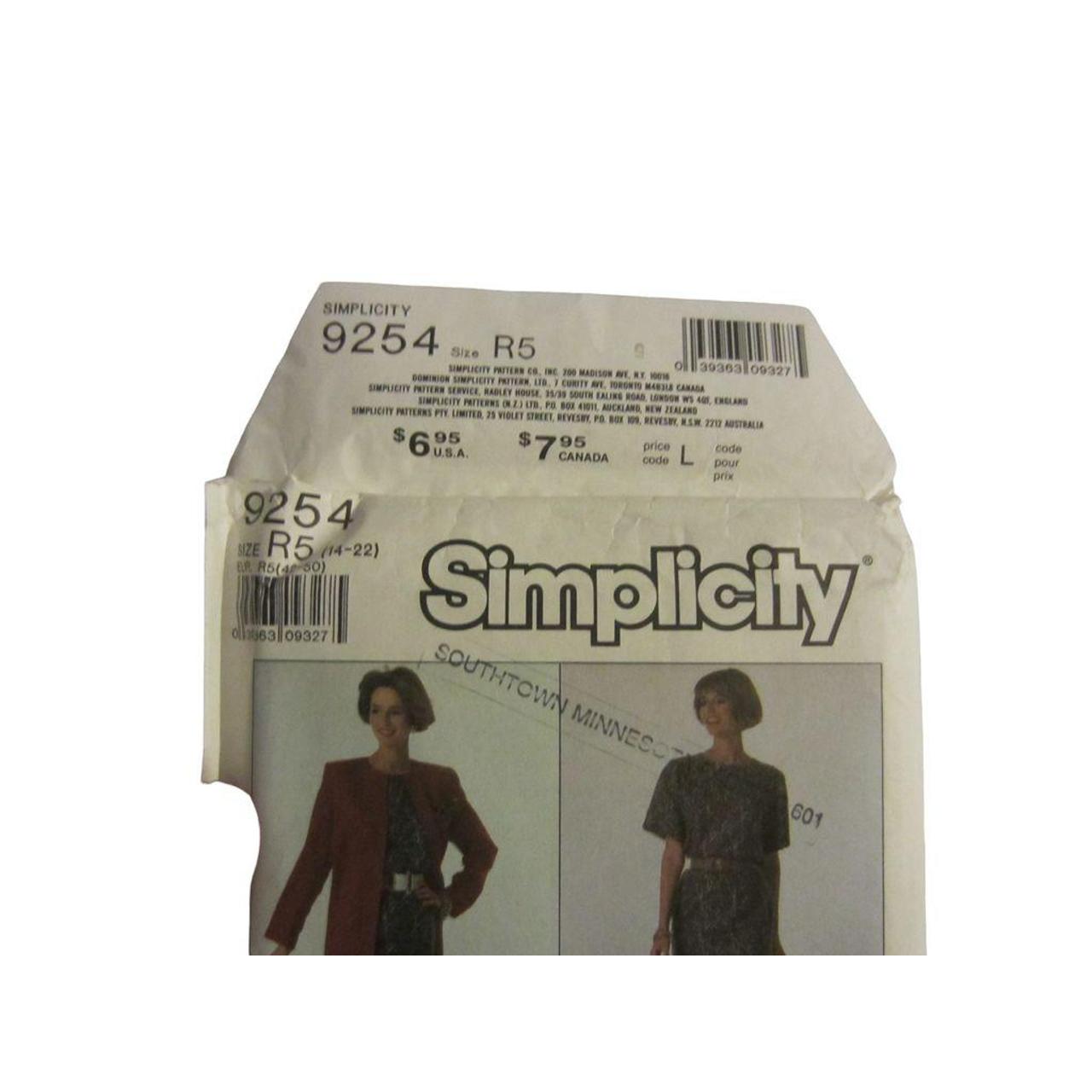 Simplicity Vintage Women's Sewing Pattern 9254 Skirt... - Depop