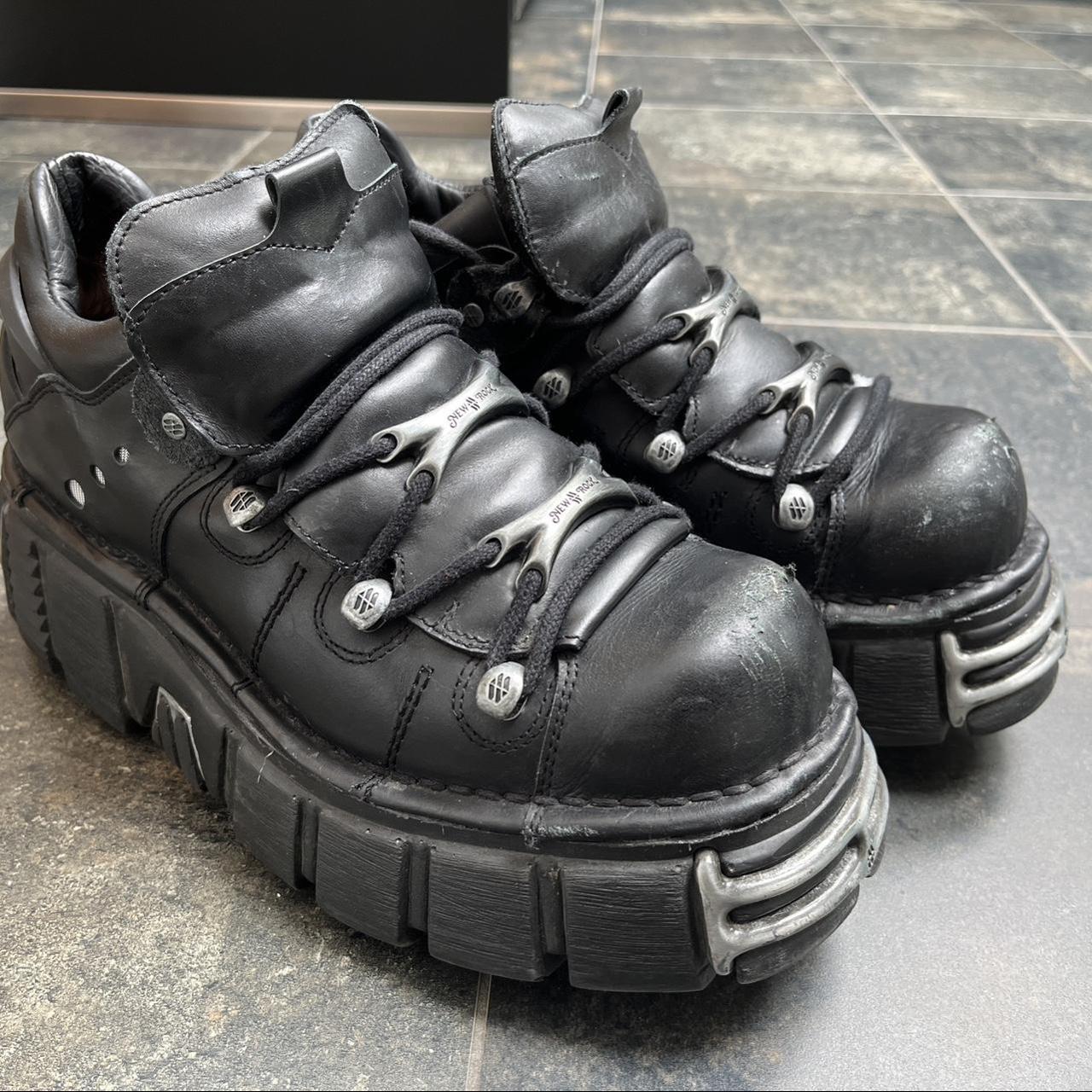 New Rock Metallic, obvious signs of wear but still... - Depop