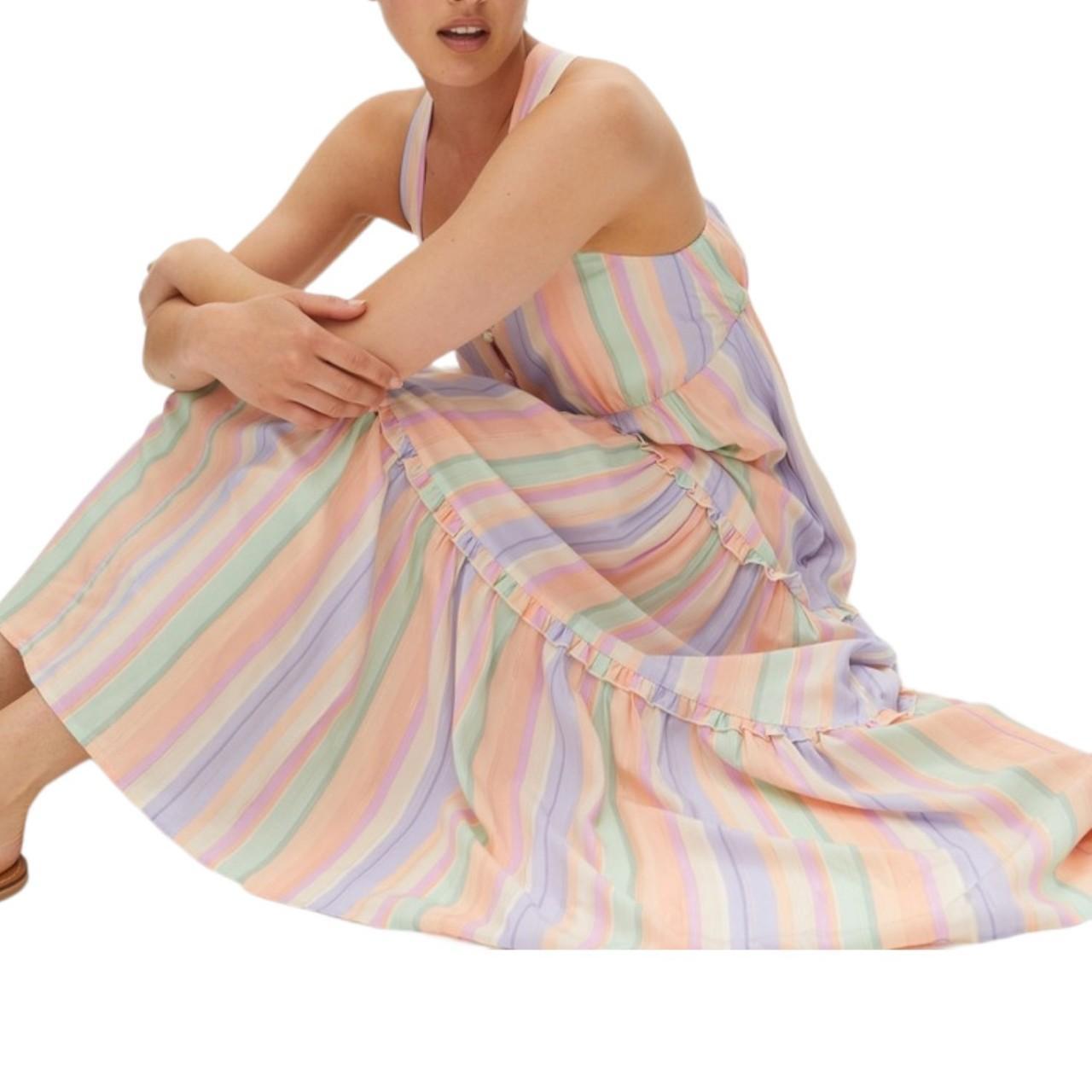 Oliver Bonas Pastel Striped Sundress 🌸 Amazing... - Depop