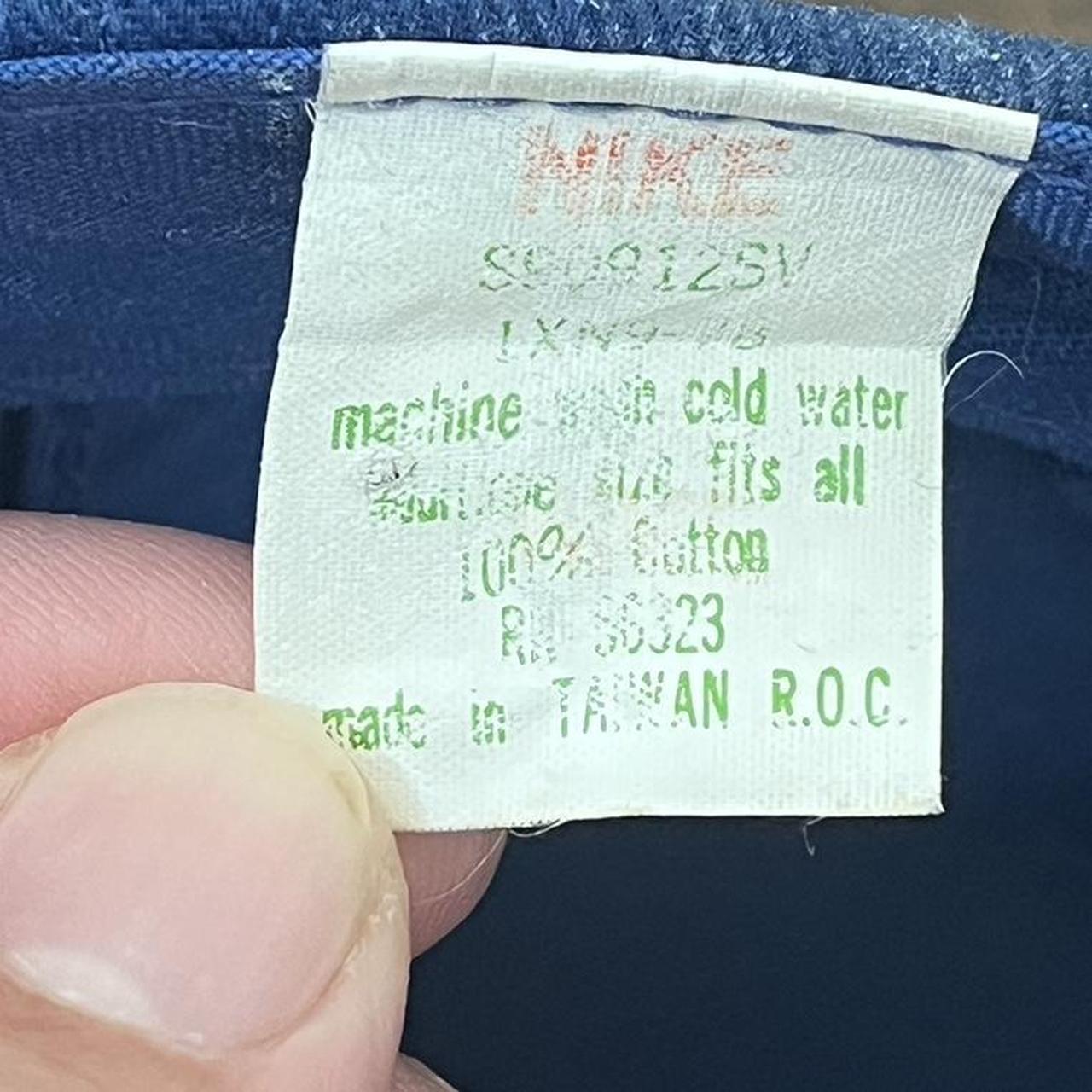 Vintage 80s 90s Nike Mens Navy Blue Spell Out Swoosh... - Depop