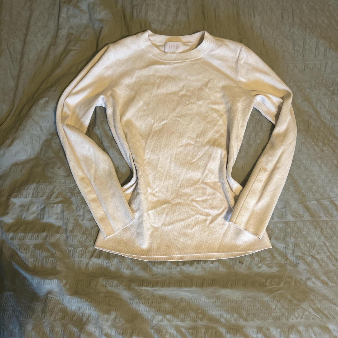 White old label dunnes stores from 00’s ribbed long... | Depop