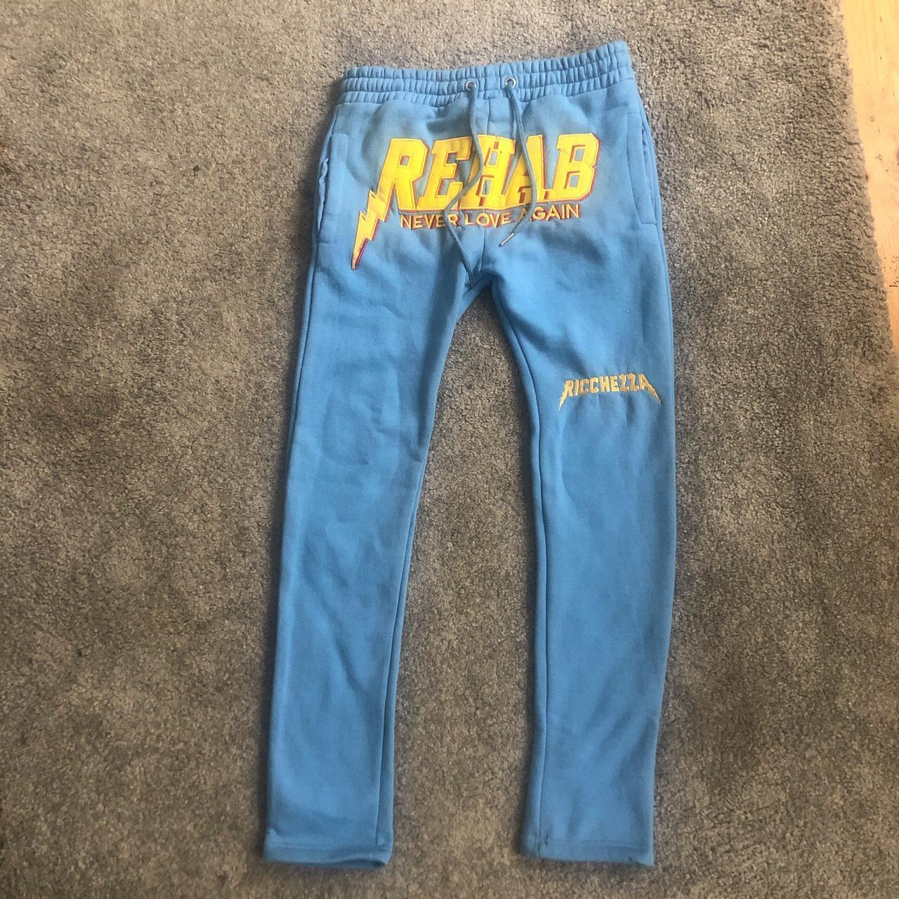 Ricchezza “rehab” joggers in light blue Brand new... - Depop