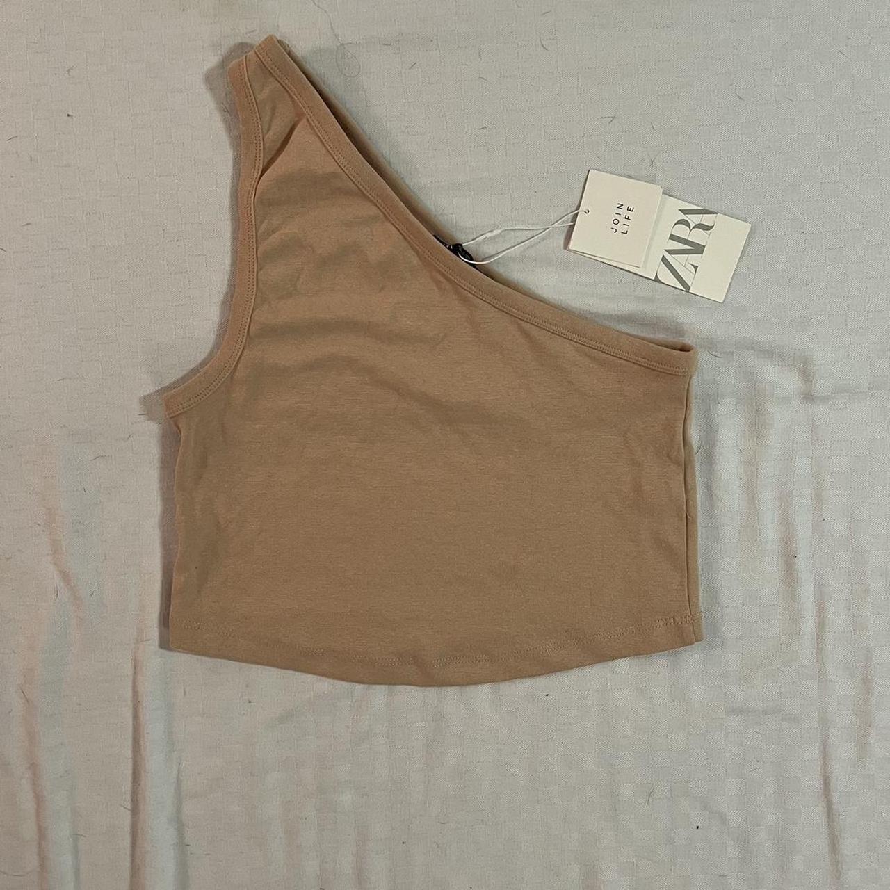 Brand New w/ Tags Zara one shoulder top Size -... - Depop
