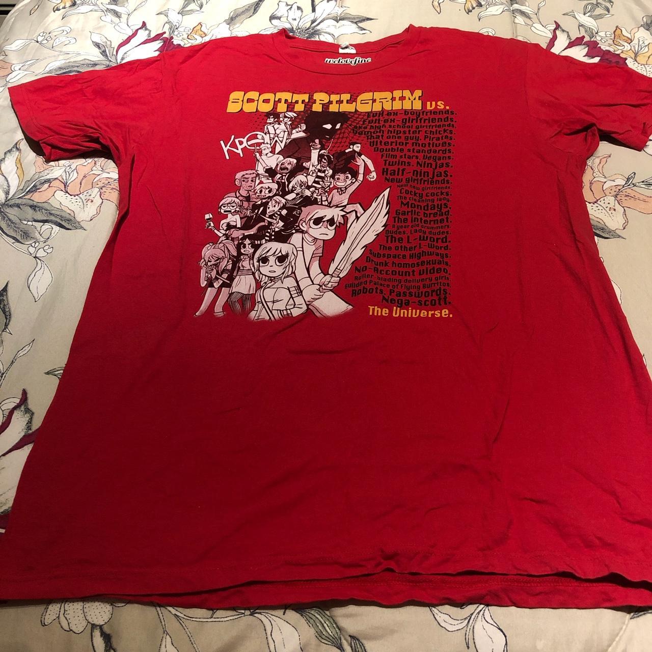 Red XL Scott Pilgrim shirt #comicbooks #videogames... - Depop