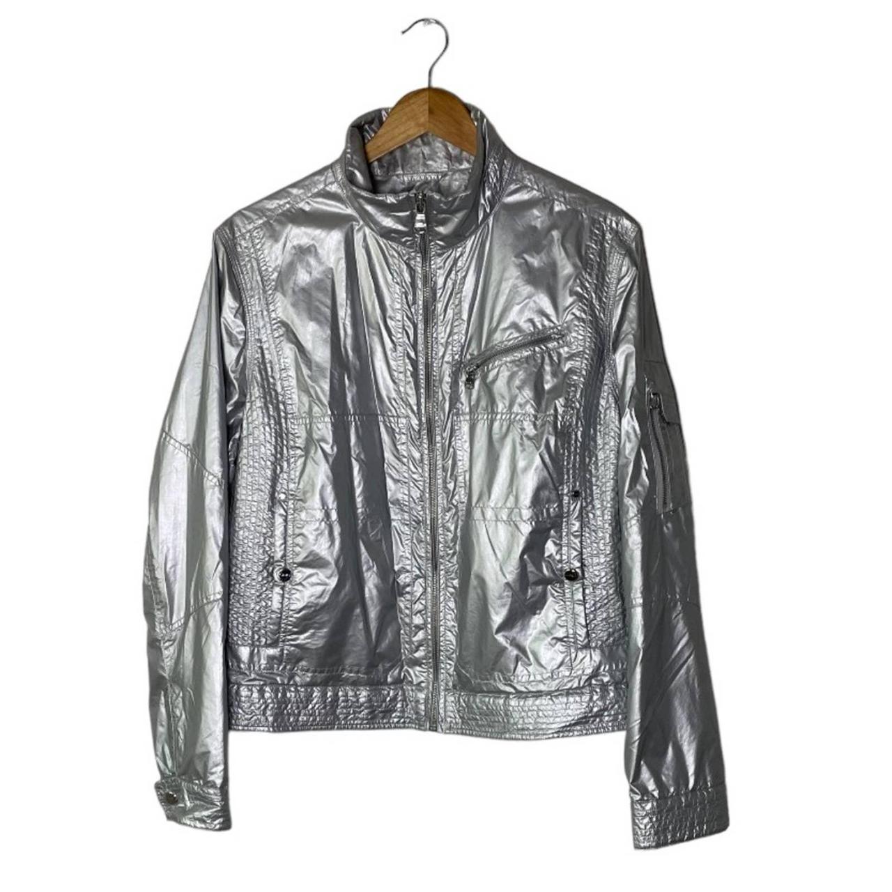 Lauren Ralph Lauren Metallic Nylon Activewear Silver... - Depop