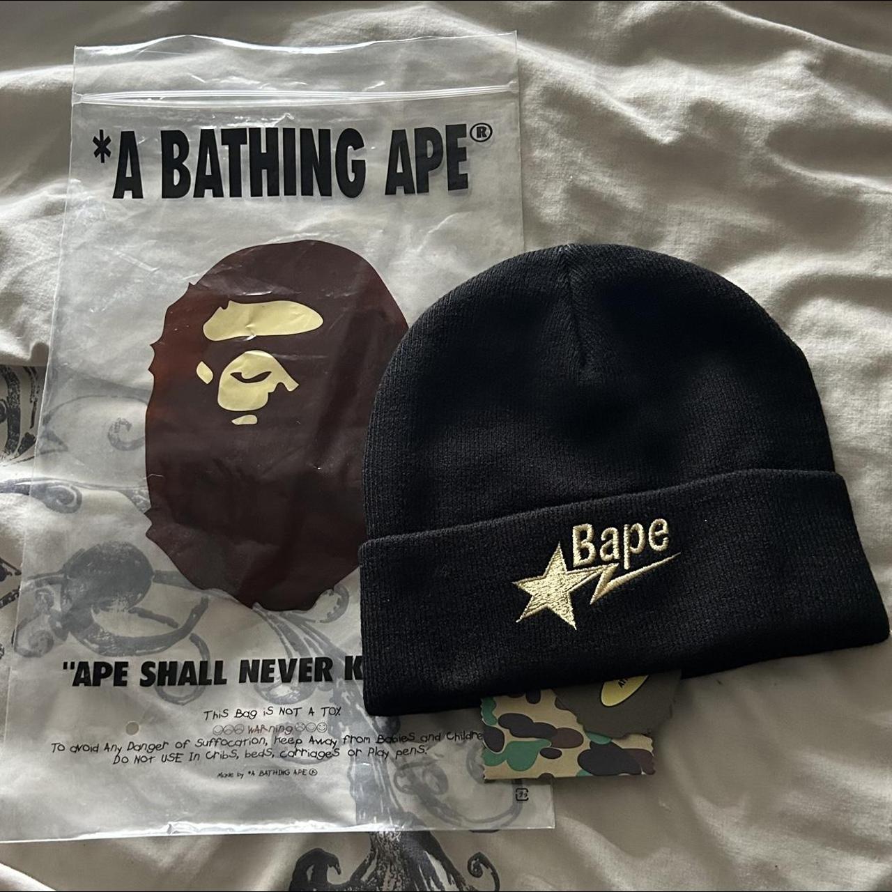 Bape a bathing ape bapesta embroidered beanie New... - Depop