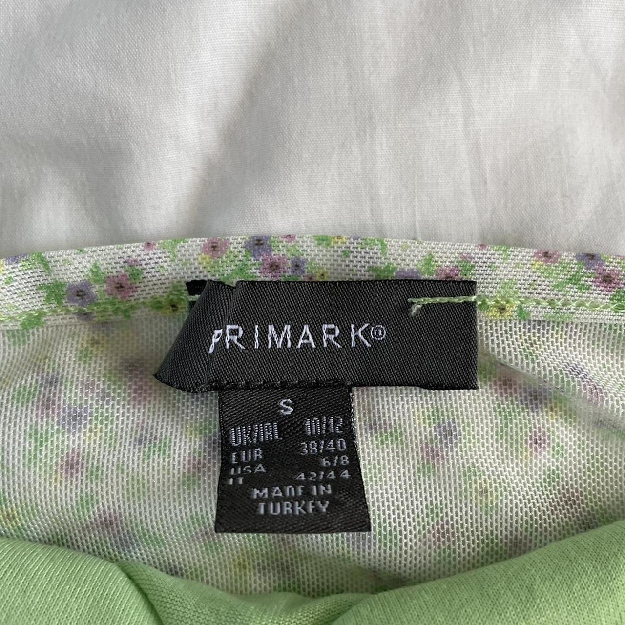 Primark Green Floral Mesh Cami Top Free... - Depop