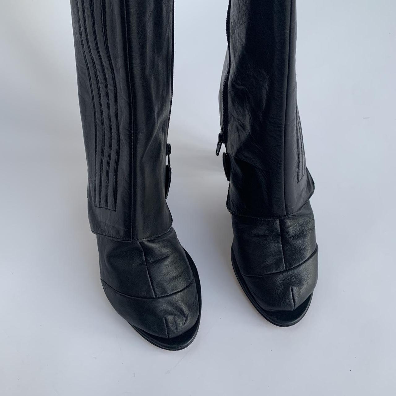 BIOGRAPHY Black Leather 2-Part Boots. Soft leather... - Depop