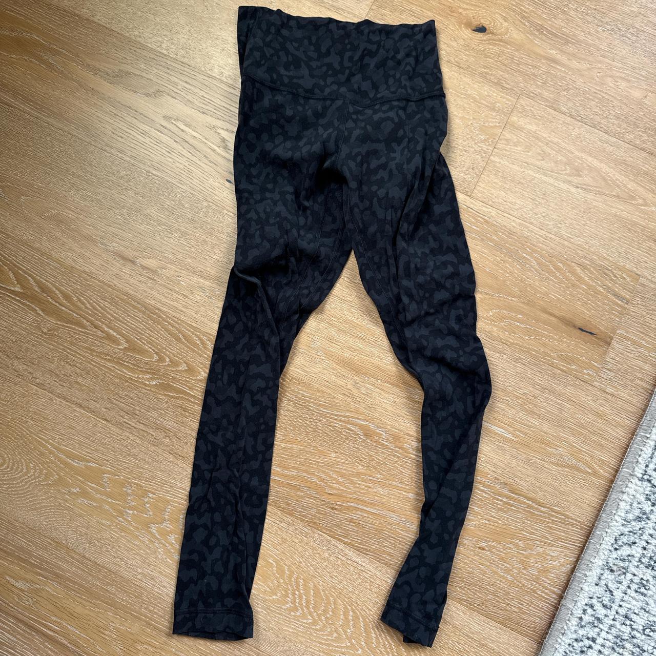 Black leopard print lululemon leggings #leopardprint... | Depop