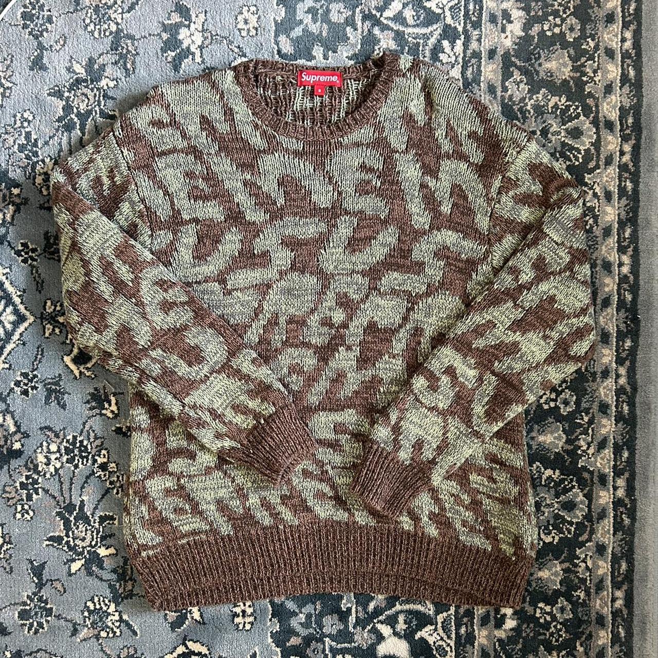 supreme letter knit sweater #supreme #skate #knit - Depop