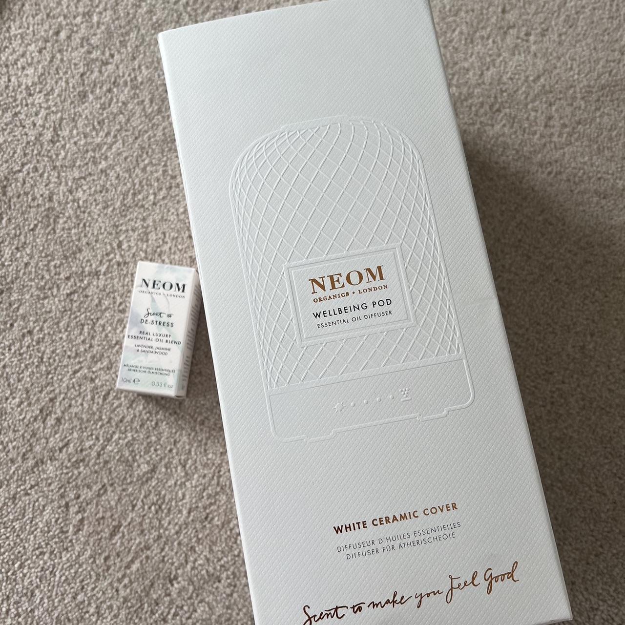 NEOM ceramic wellbeing pod essential oil diffuser... - Depop