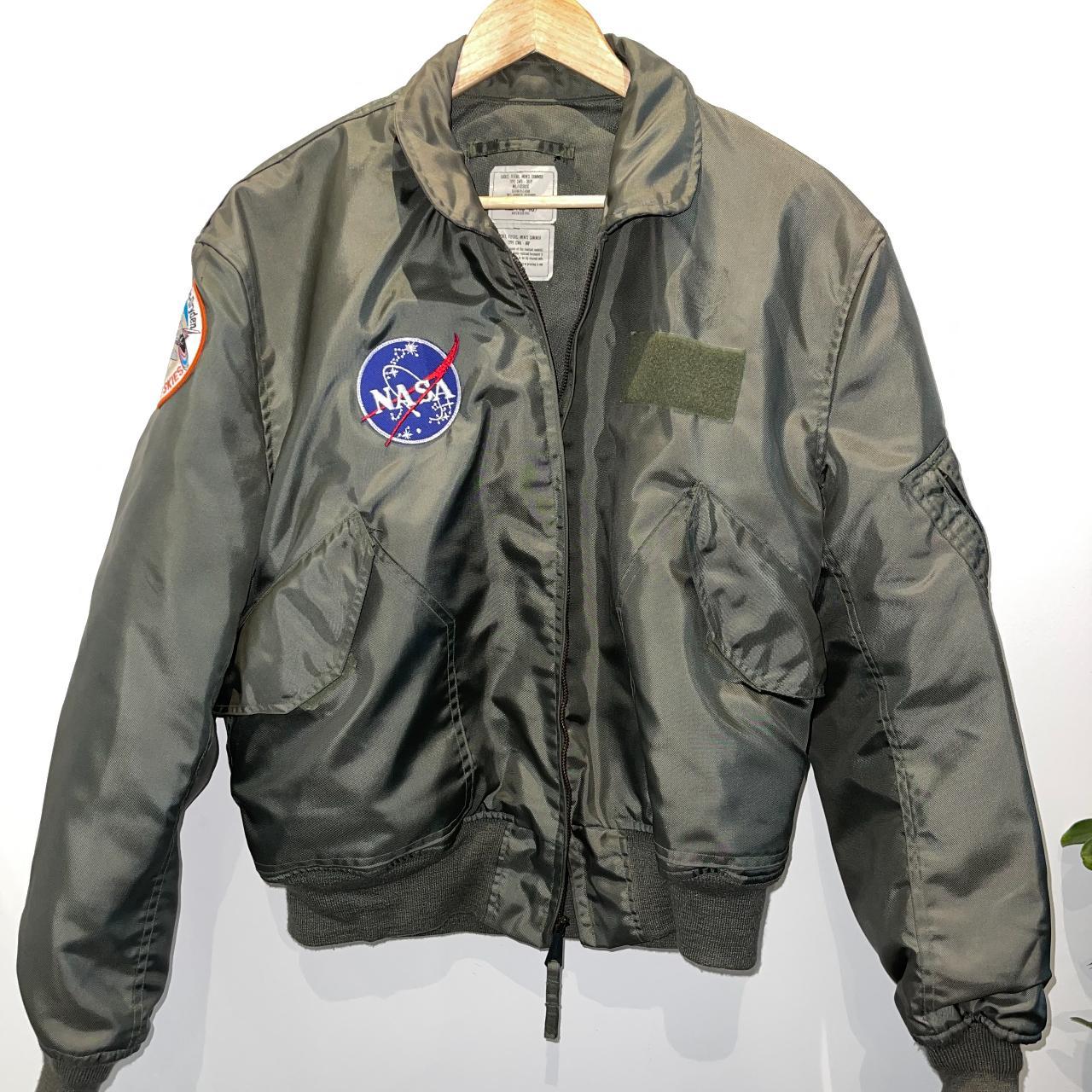 NASA Men's Khaki Jacket | Depop