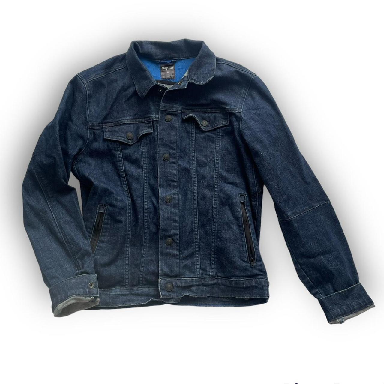 Gap Women's Blue and Navy Jacket | Depop