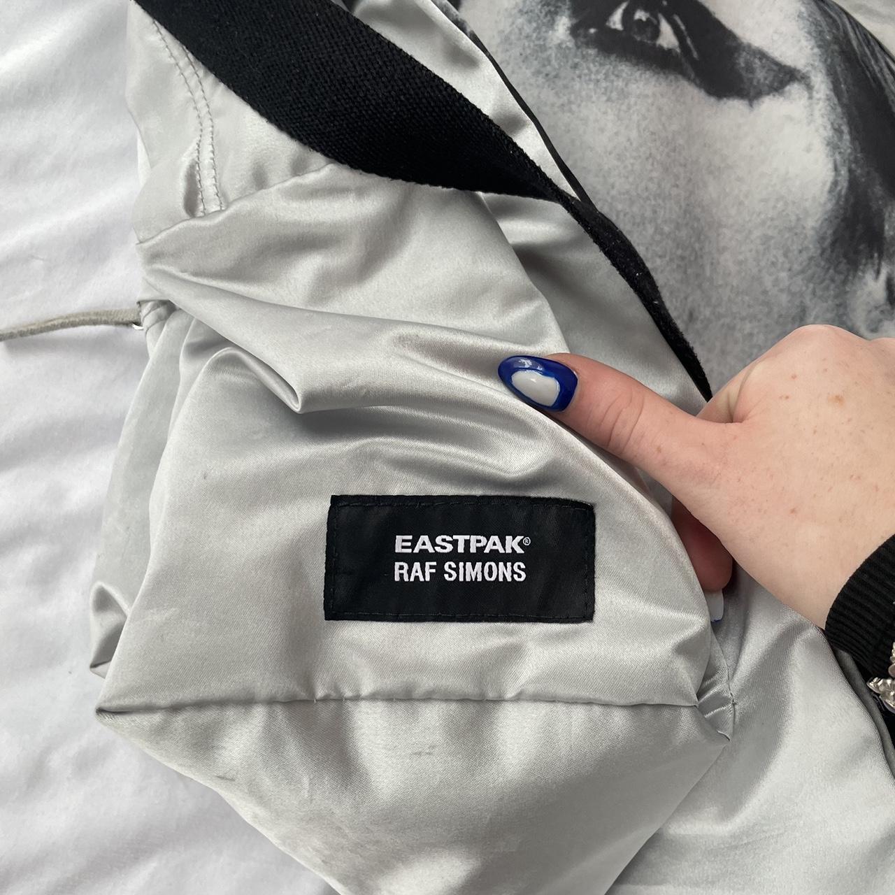 RAF Simons x Eastpak backpack Silver Design on the... - Depop