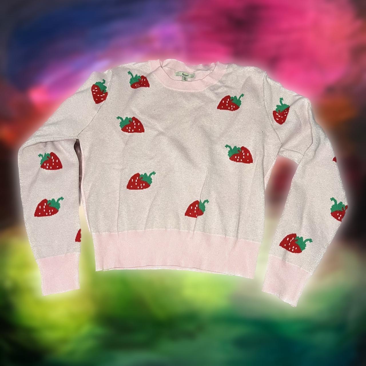 Papaya Women's Pink and Red Jumper | Depop