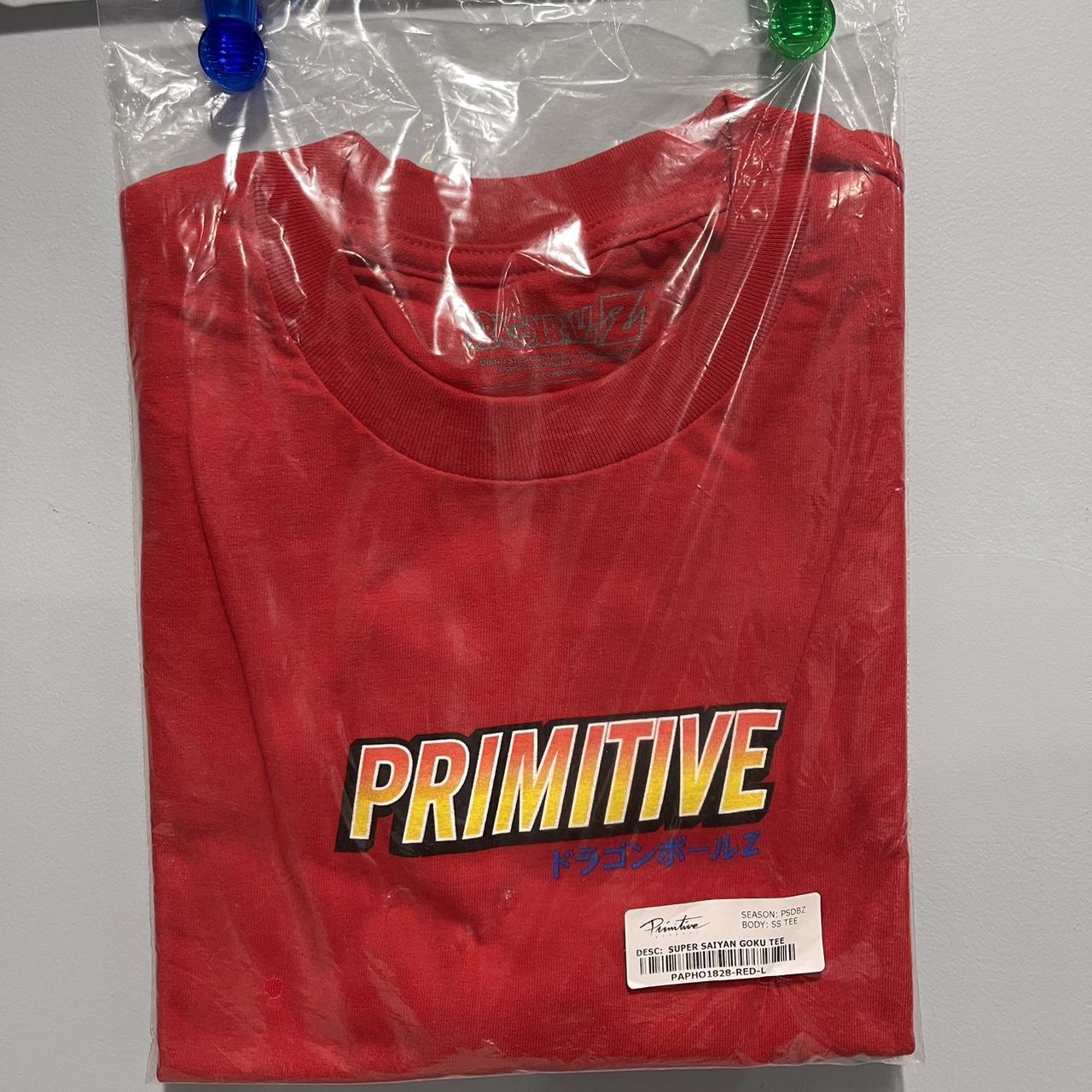Primitive Super Saiyan Goku tee. First two photos... - Depop