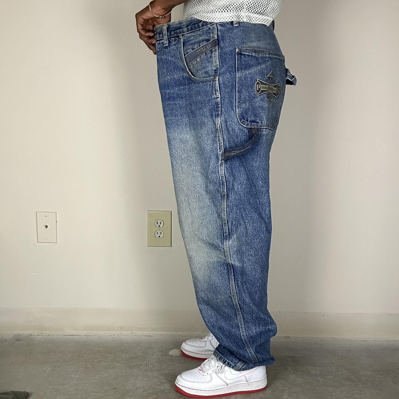 Paco Jeans Embroidered Denim Men’s Size 33 I Am 5’7... - Depop
