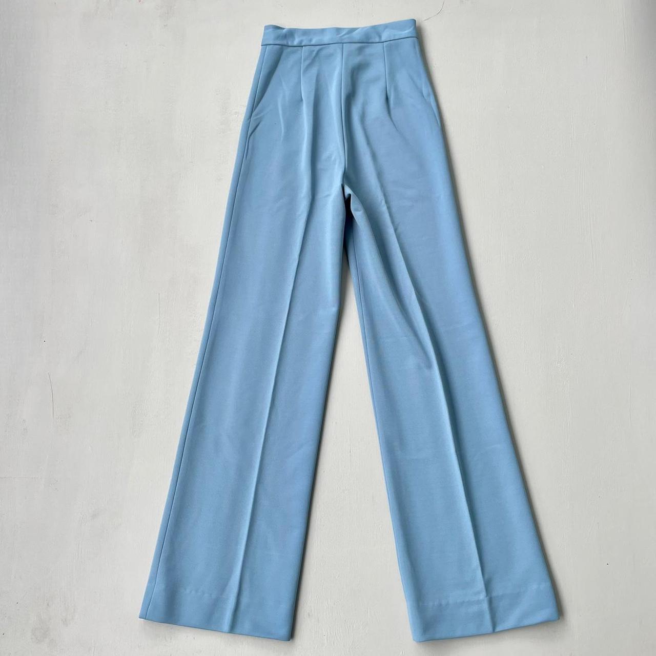 American Vintage Women's Blue Trousers | Depop