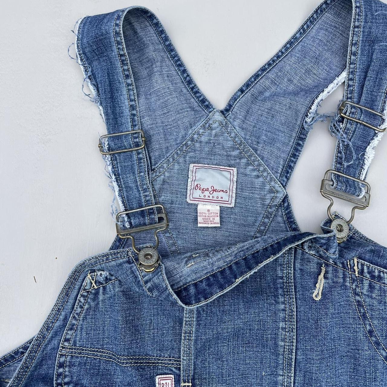 Pepe Jeans Women's Navy and Blue Dungarees-overalls | Depop