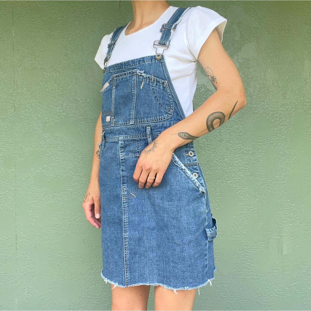 Pepe Jeans Women's Navy and Blue Dungarees-overalls | Depop
