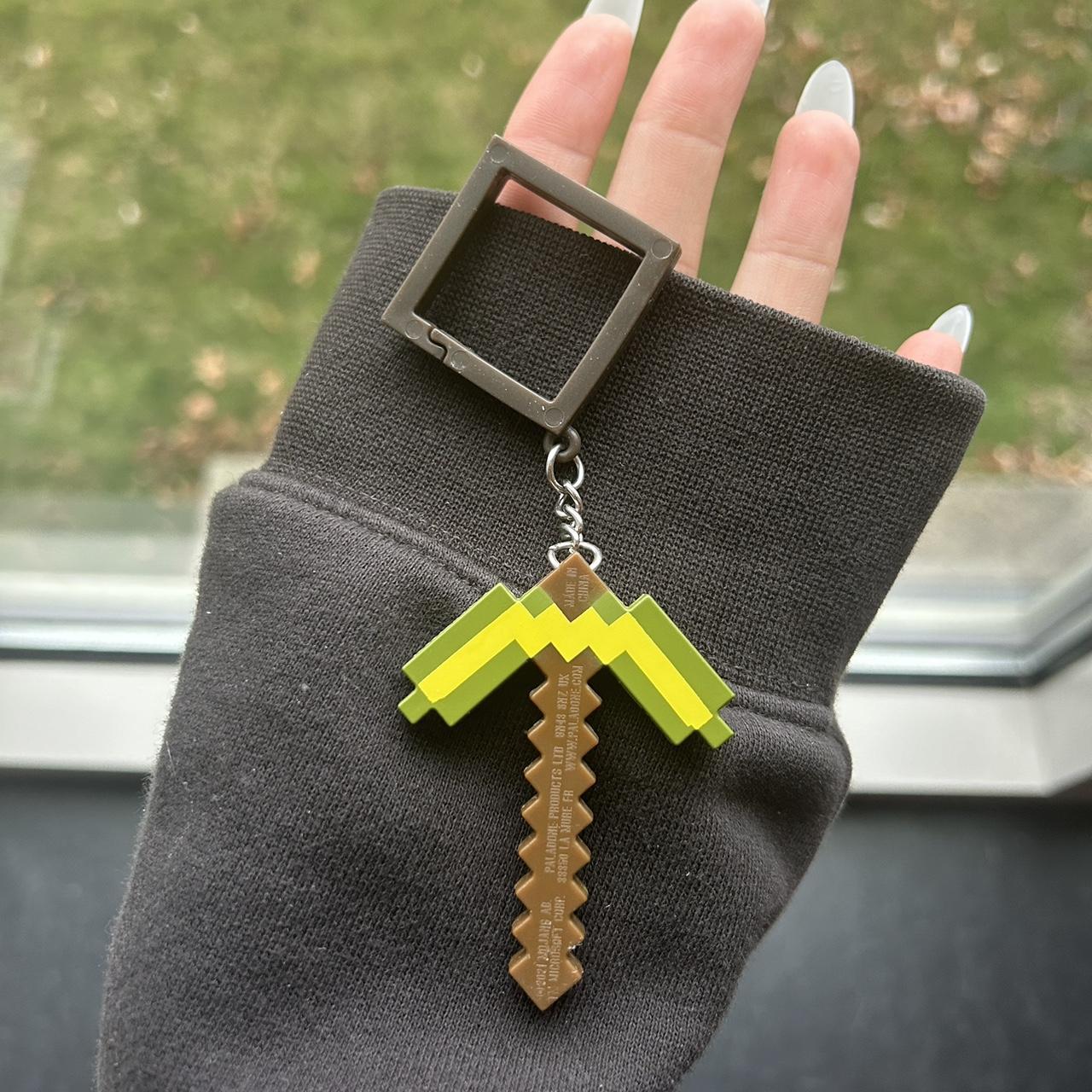 minecraft pickaxe keychain - open to bundle !... - Depop
