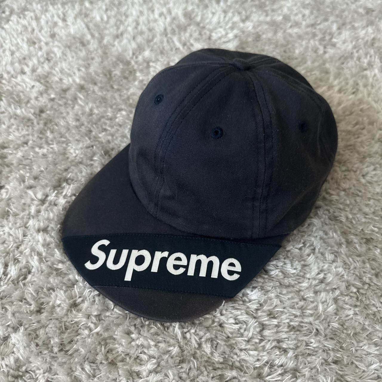 - Navy blue supreme 6-panel hat! - Has slight sun... | Depop