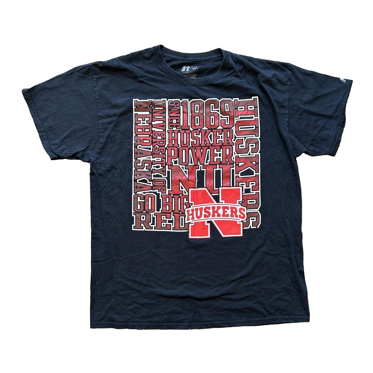 Vintage Black Print USA College T-Shirt, Size Men’s... - Depop