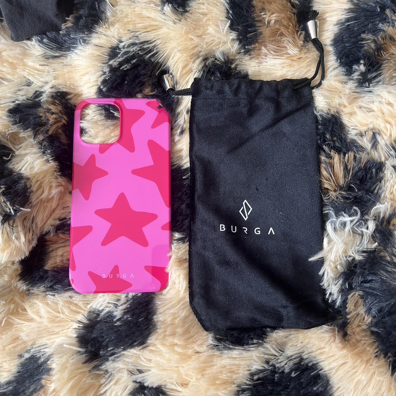 Burga pink & red star phone case for iPhone 12.... - Depop