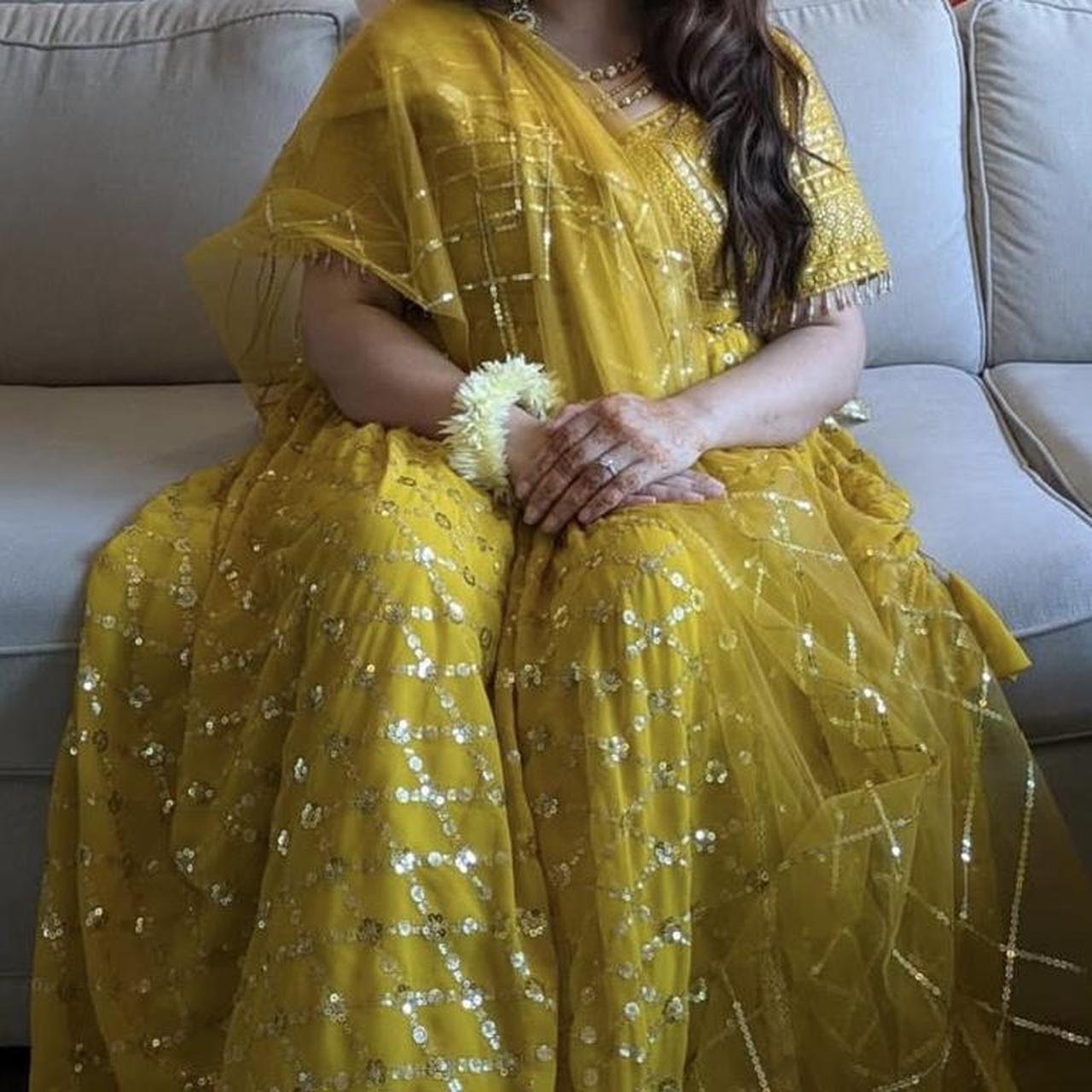 Yellow lehenga choli Perfect for dholki or mehndi... | Depop