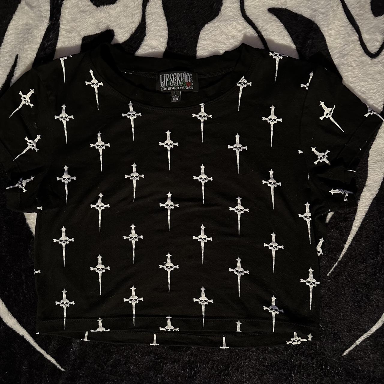 Lip Service Dagger micro crop top 🗡️🖤 sz Large but is... - Depop