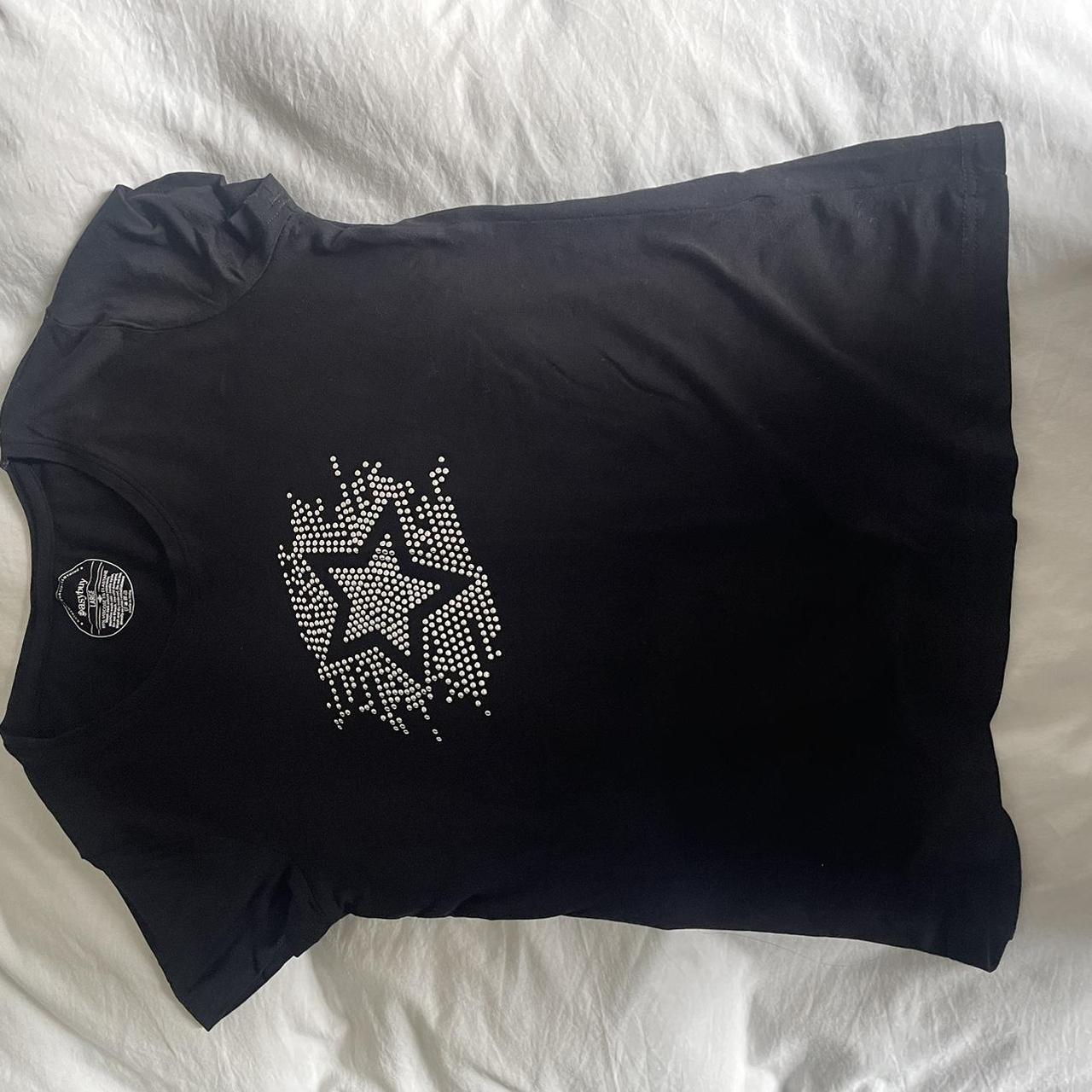 super cute star studded t shirt very 2000s emo... - Depop