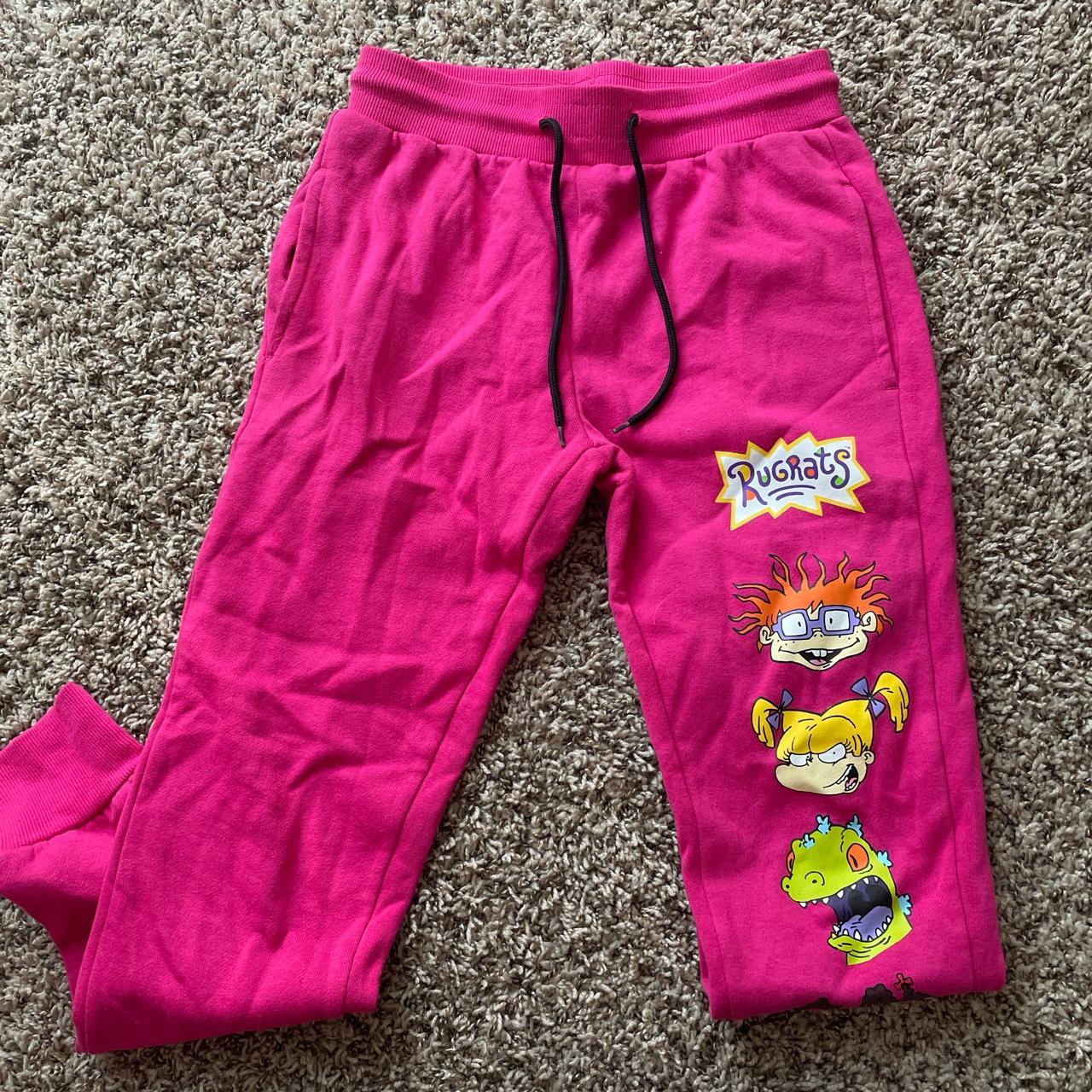 Nickelodeon Rugrats size xsmall pink sweatpants - Depop