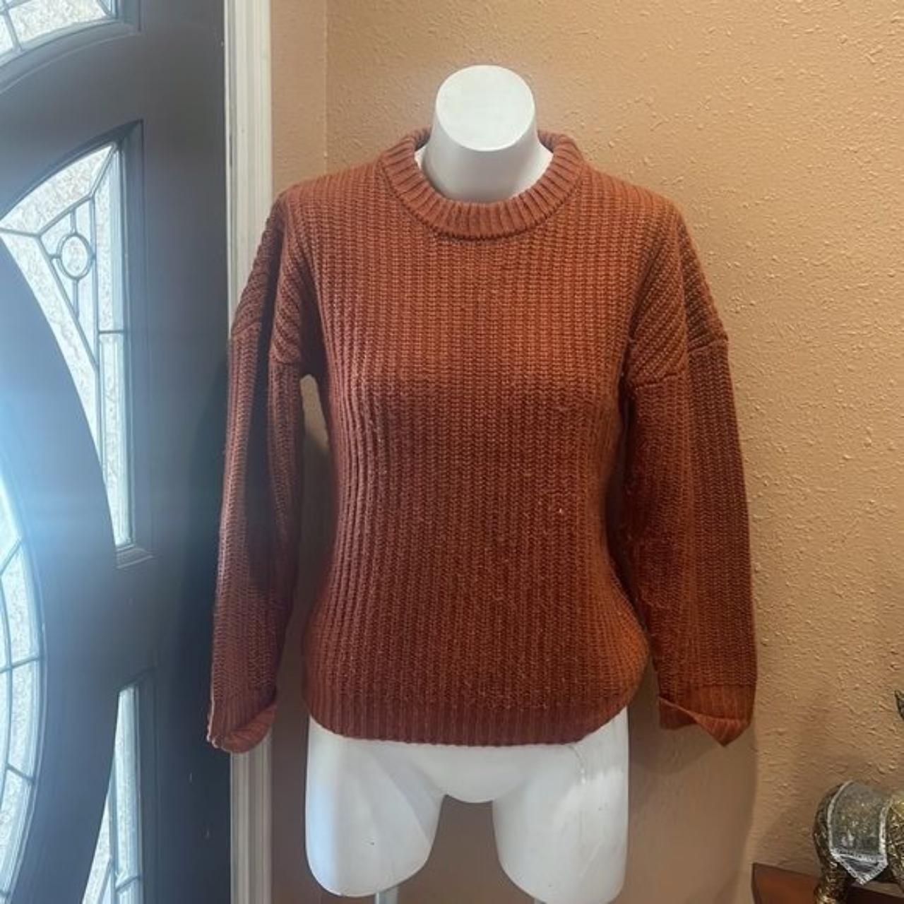 Callahan by revolve orange pullover sweater In good... - Depop