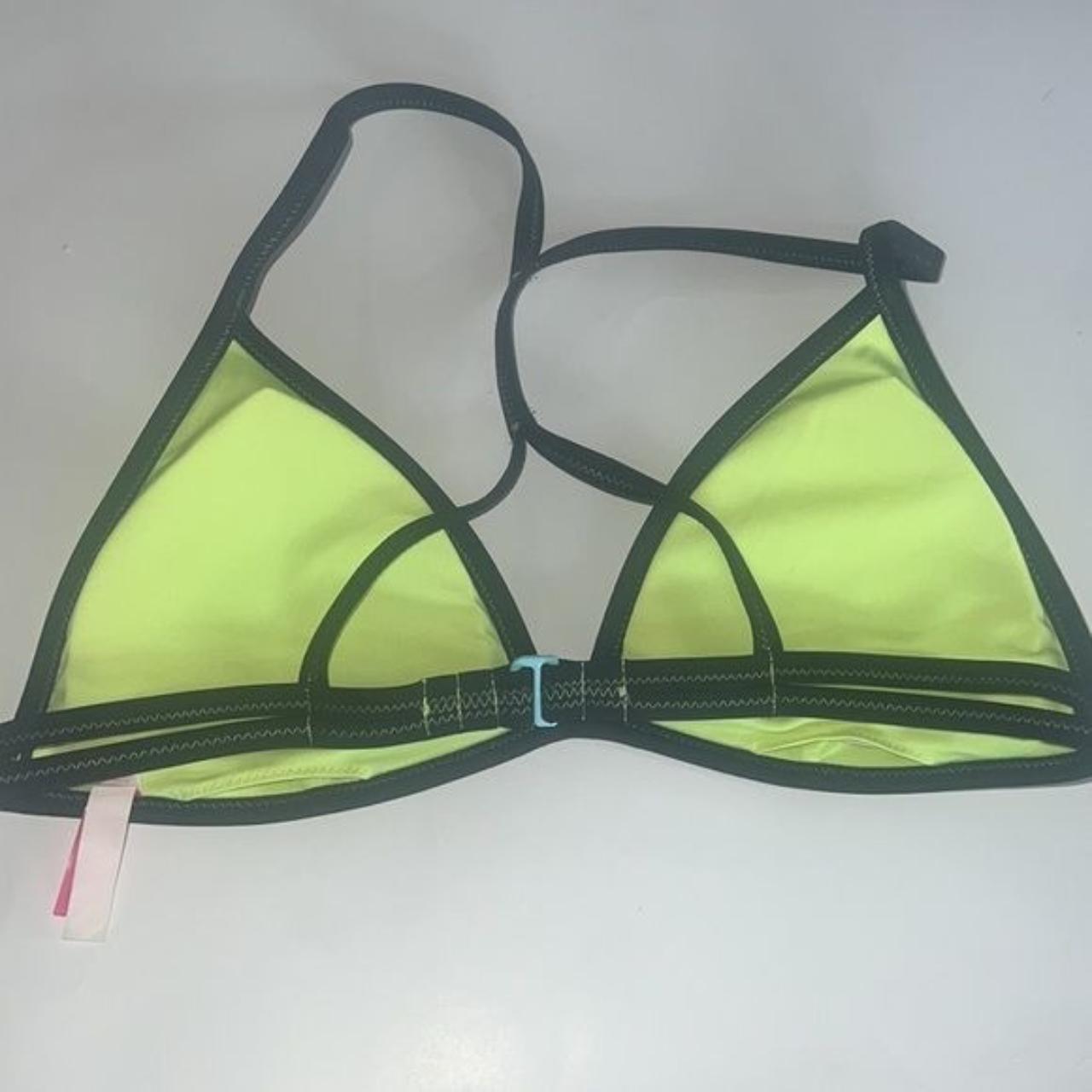 VIctoria's Secret lime green triangle swim top In... - Depop