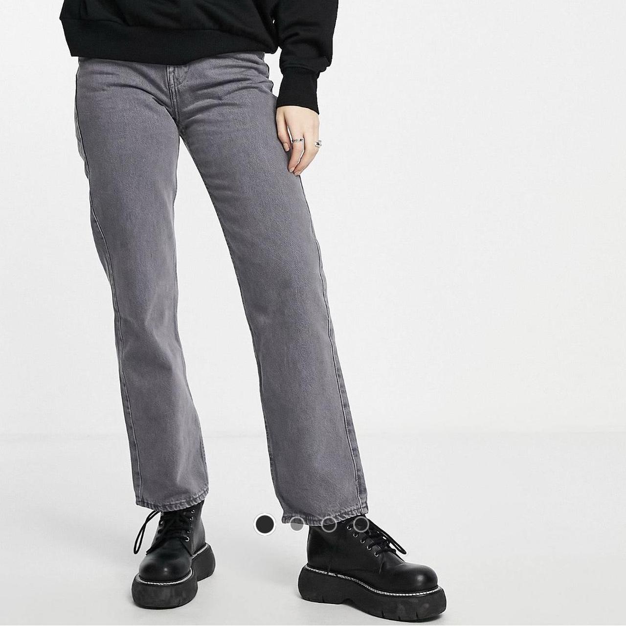 Weekday Rowe organic cotton straight leg jeans in... - Depop