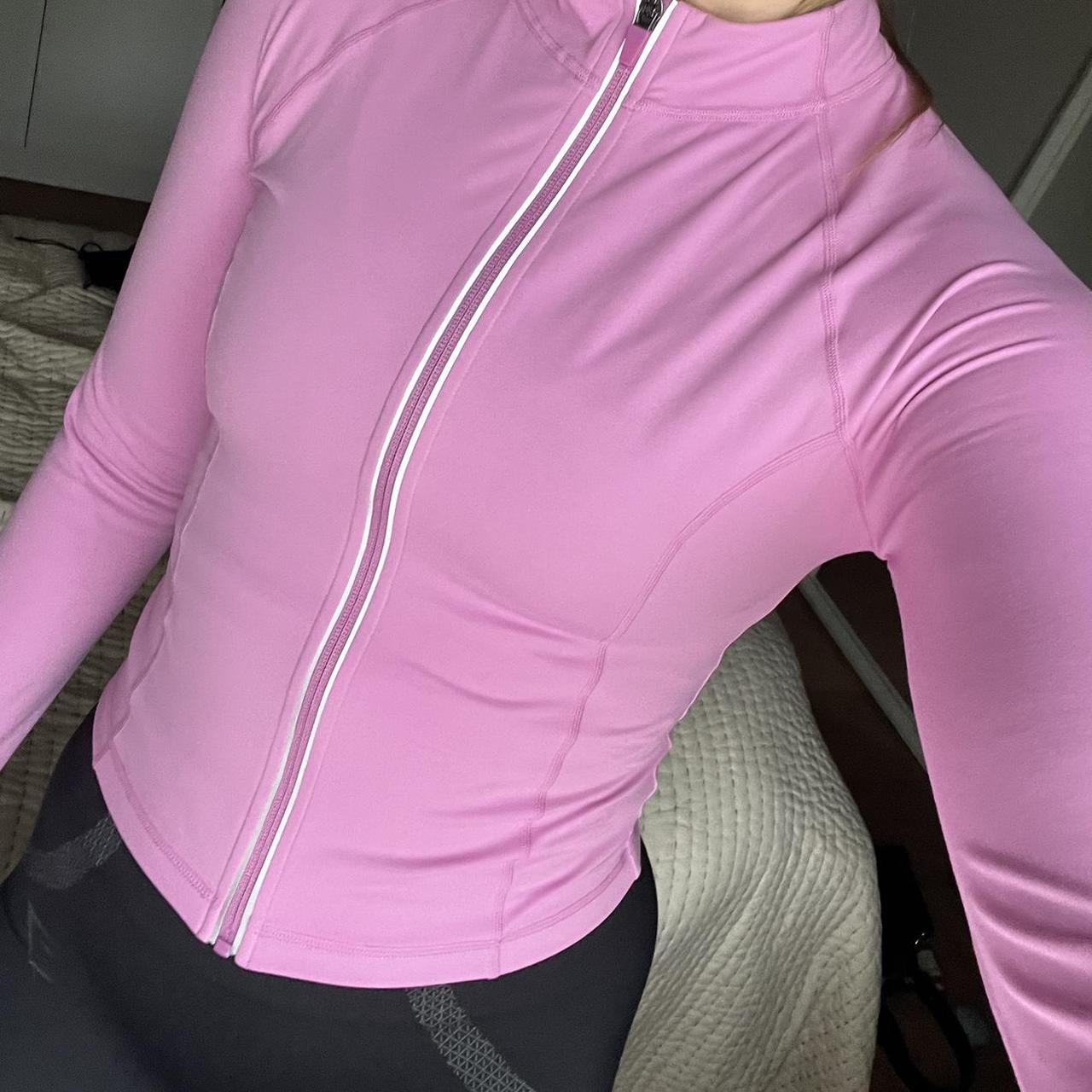 Pink Tala SkinLuxe long sleeve zip up running top in... - Depop